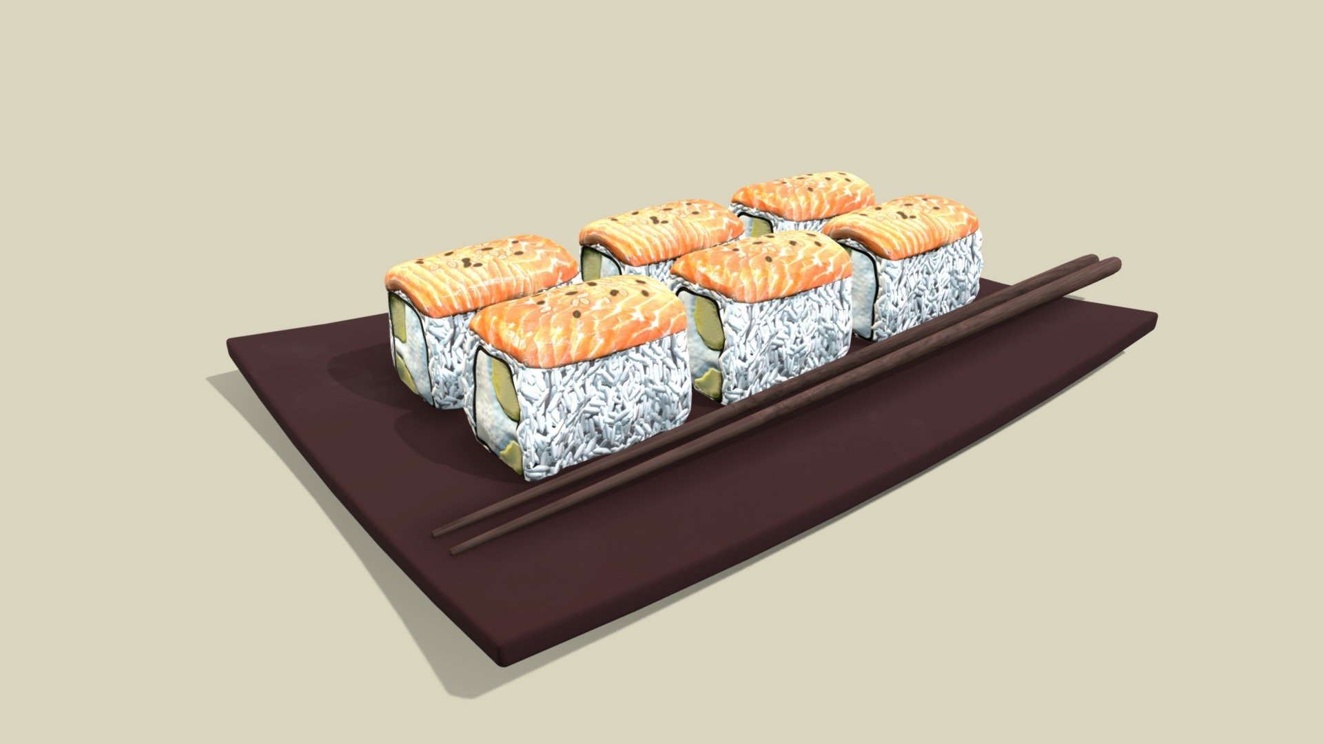 Sushi California - Buy Royalty Free 3D model by ulenspy [5012d36 ...