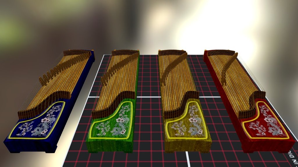 Koto instrument - 3D model by jonathan.vansnick [5014b8d] - Sketchfab
