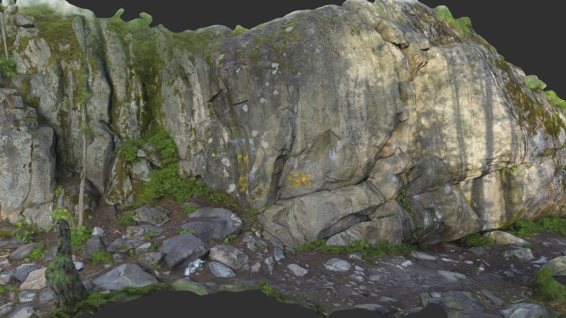 Lintukallio boulder cliff - 3D model by Jukka Alander (@kino) [5018fce ...