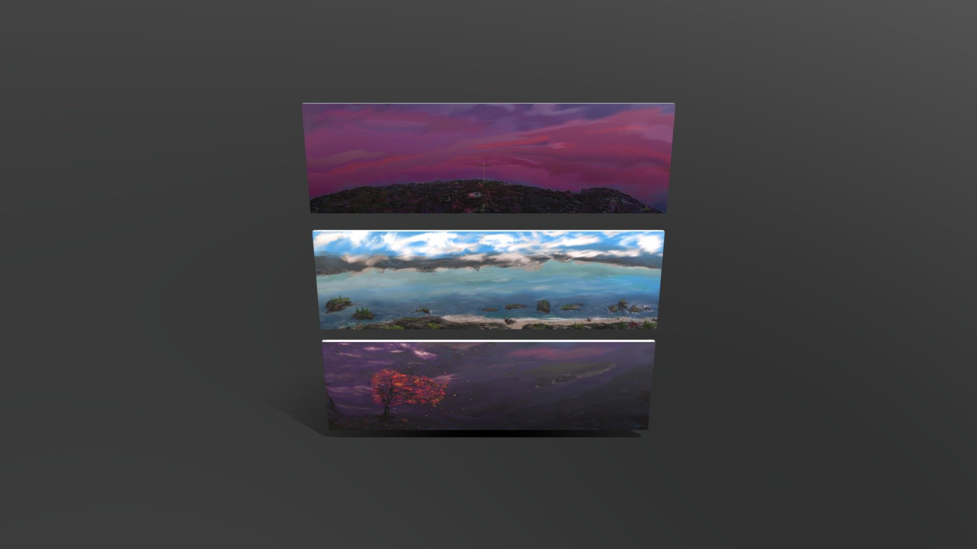 Horizontal Triptych - 3D model by Neon Nightmare Studios (@zeekpunk ...