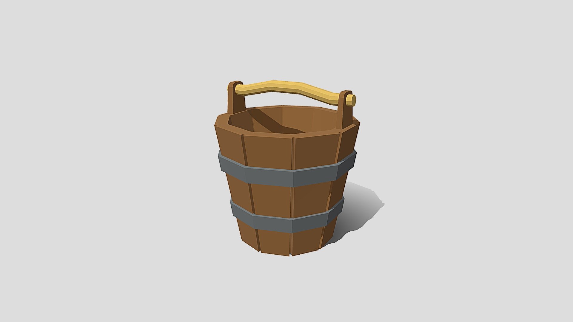 Low Poly Cartoon Wooden Bucket - Buy Royalty Free 3D model by chroma3d ...