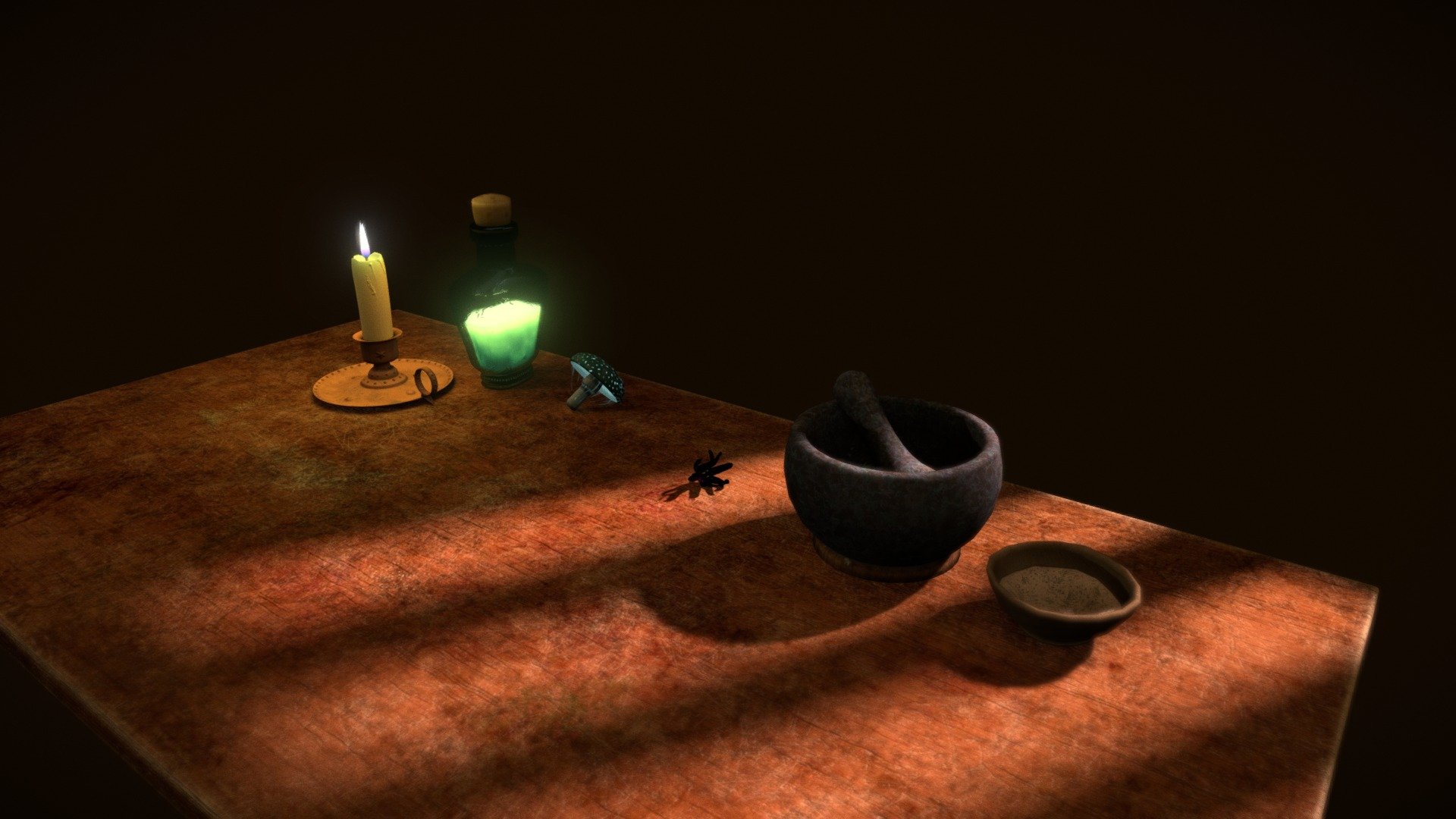 Beginner Alchemist's Table - 3D model by MattHellmann [501c2cd] - Sketchfab
