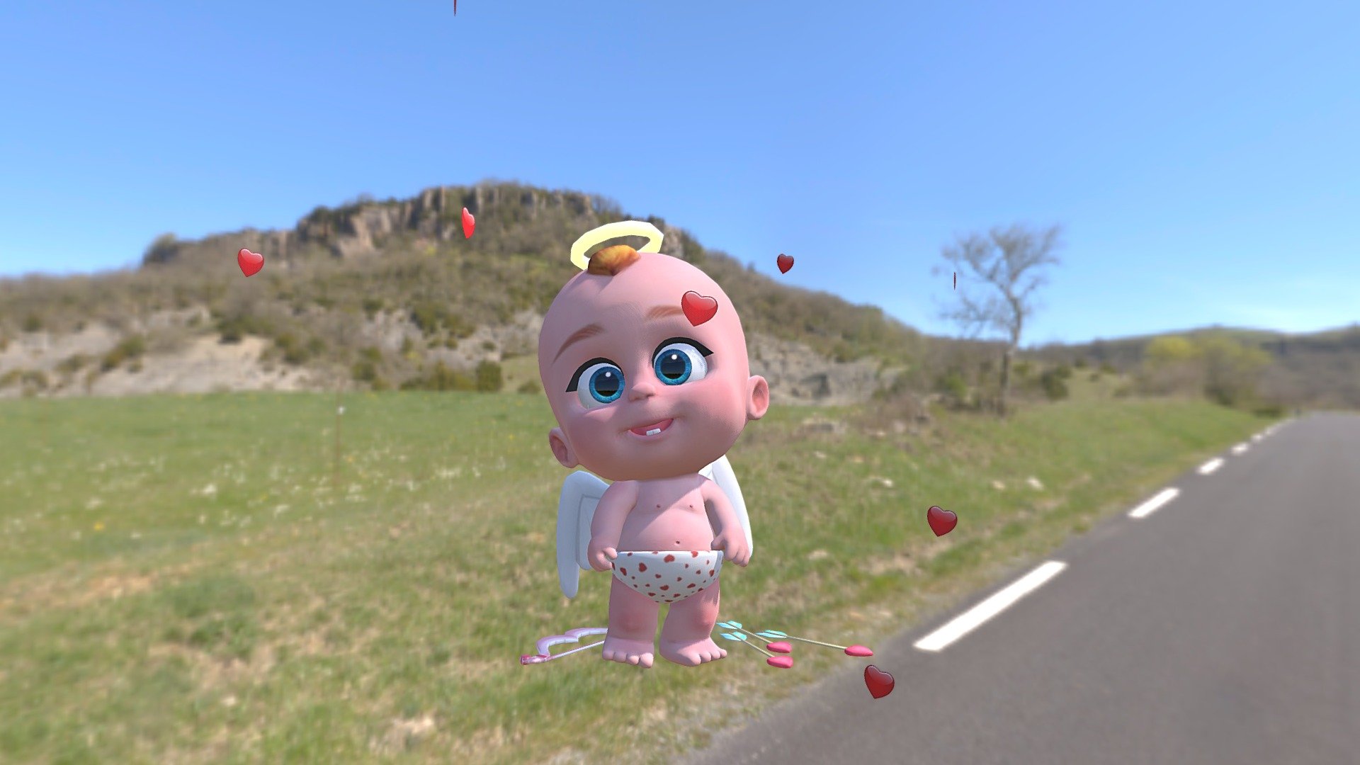 3D model Angel Cupid - 3D model by FreegenGO! (@FreegenGroup) [501e568 ...