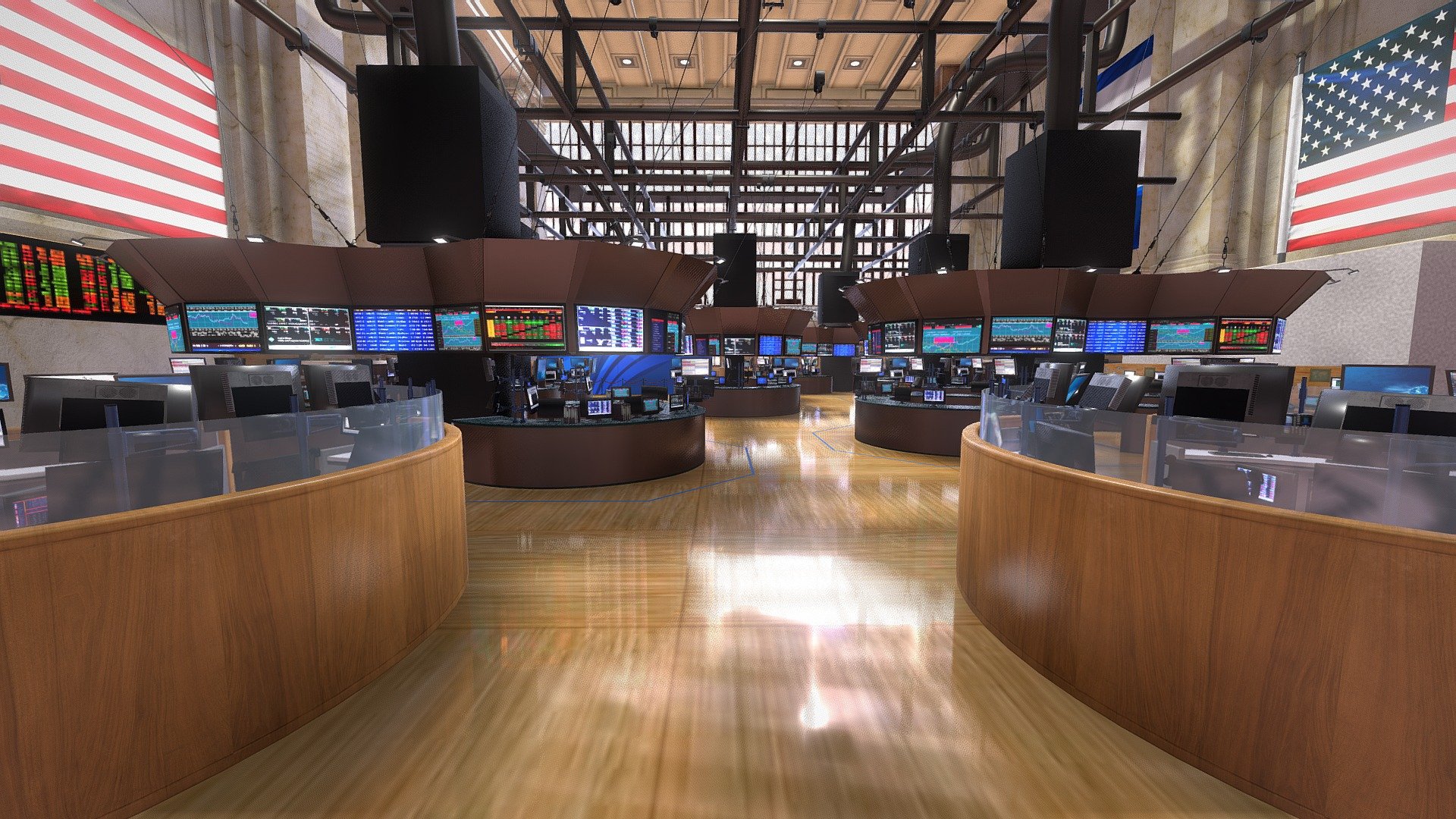 NYSE New York Stock Exchange - Buy Royalty Free 3D model by animod ...