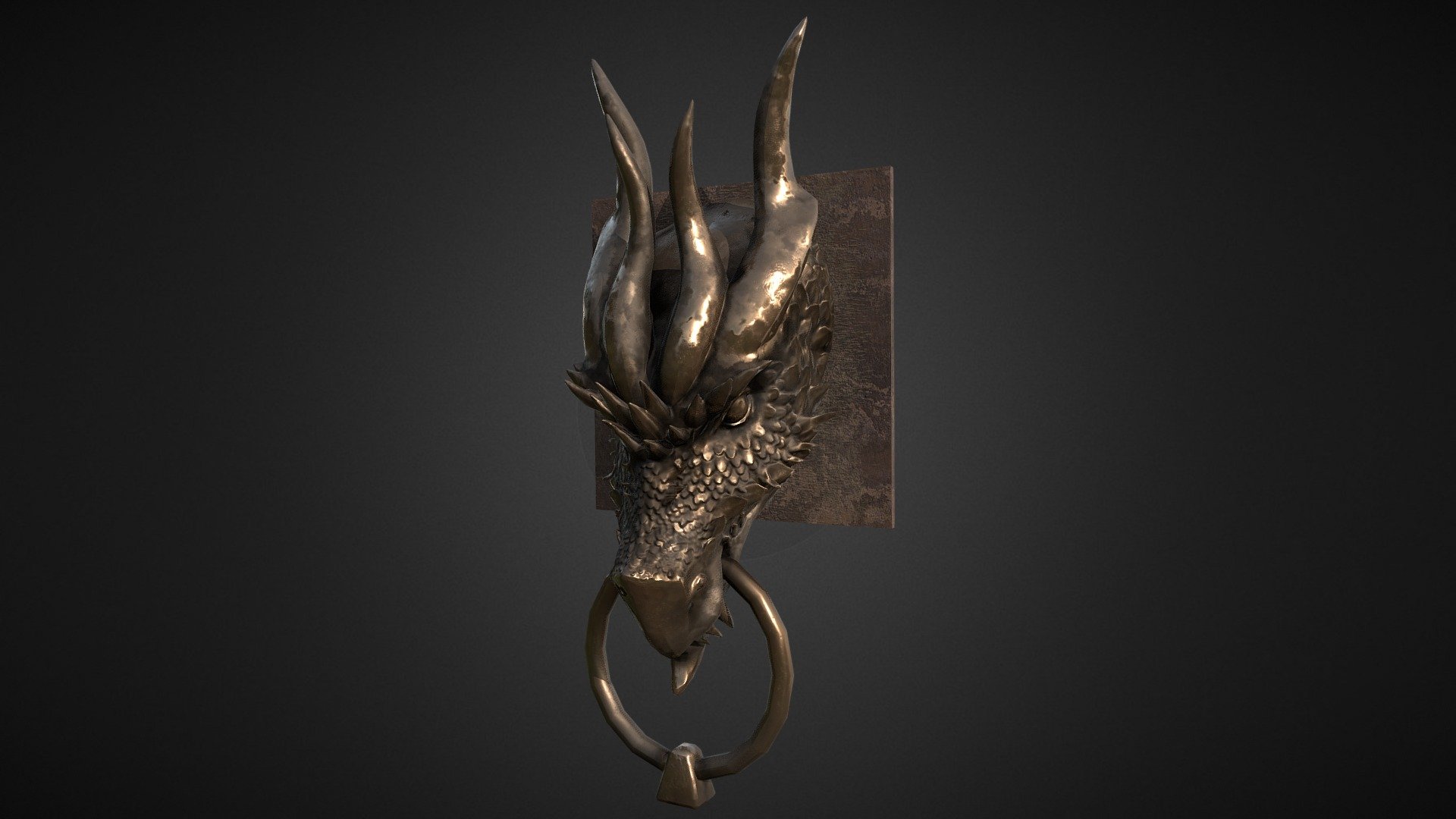 Dragon Door Knocker - 3D model by Freeflier [5025271] - Sketchfab