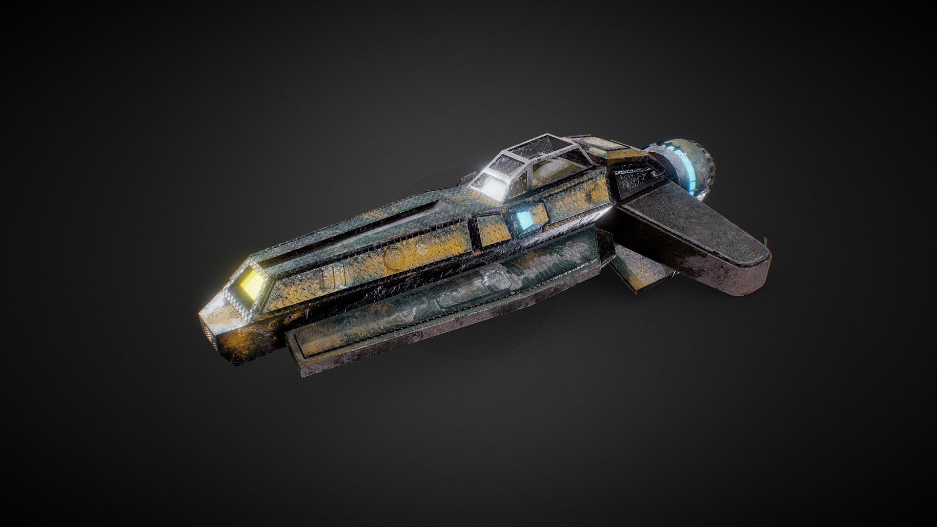Rusty Spaceship - Download Free 3D model by Sousinho [502d0ff] - Sketchfab