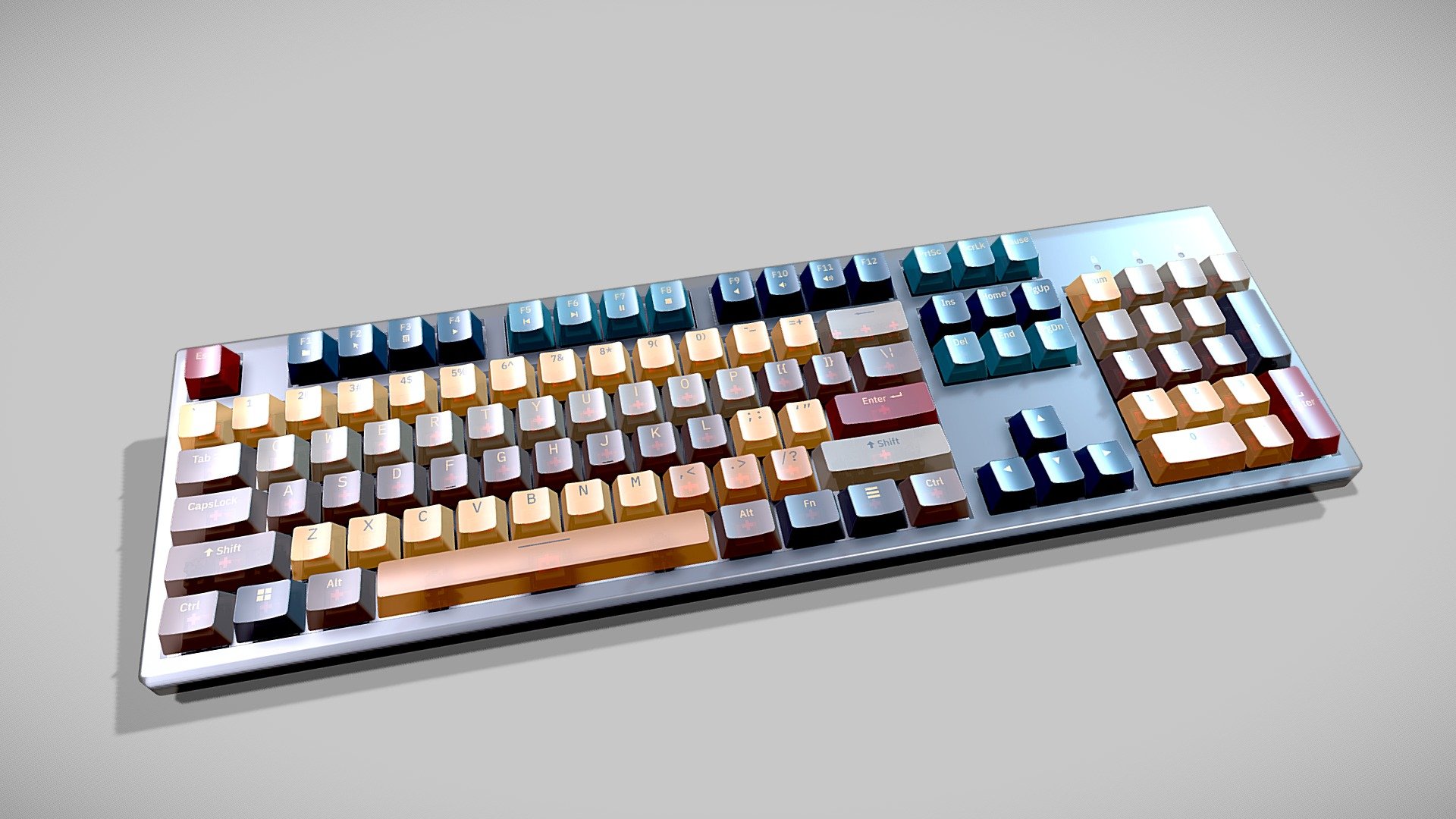 Translucent Mehcanical Keyboard - 3D model by ariodeh [502de92] - Sketchfab