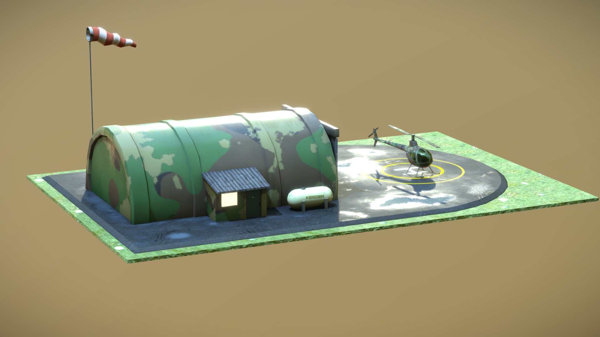 Helicopter Base - Middle Europe - 3D model by Robert Kotsch ...