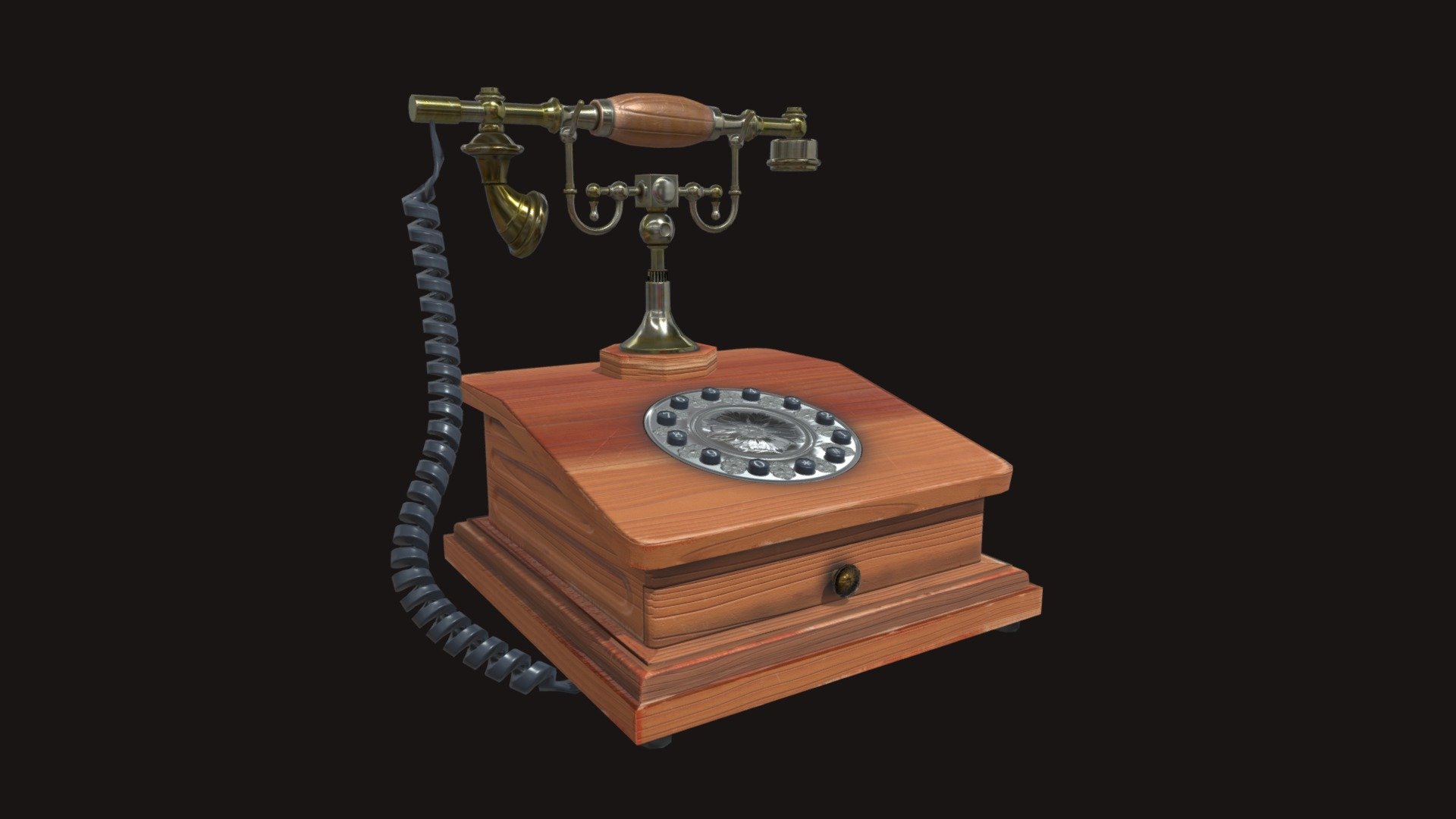 Retro phone - 3D model by Anna Khetagurova (@AnKhe777) [5033066 ...