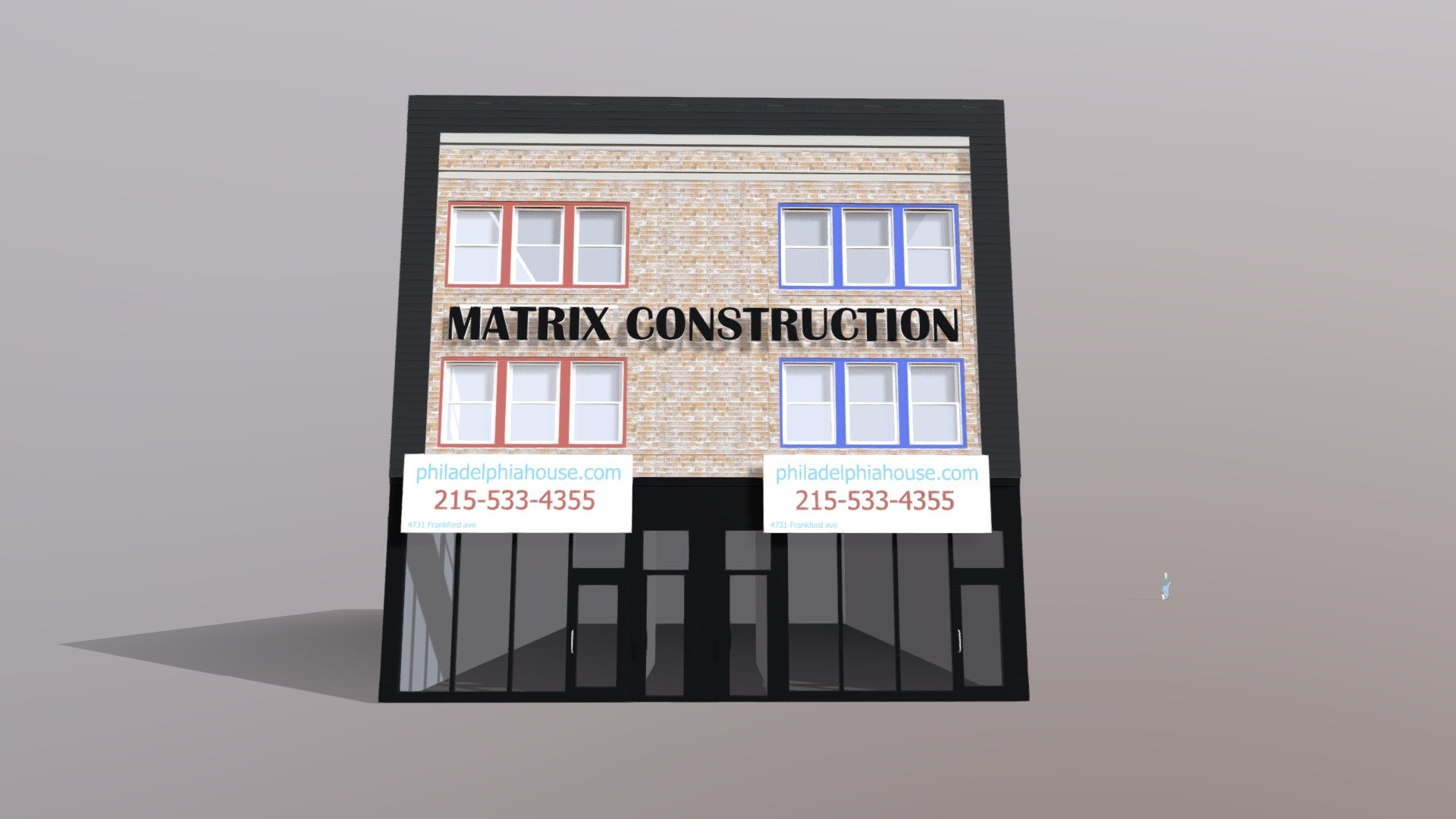 Matrix Office facade - 3D model by matrixgc [5033d13] - Sketchfab