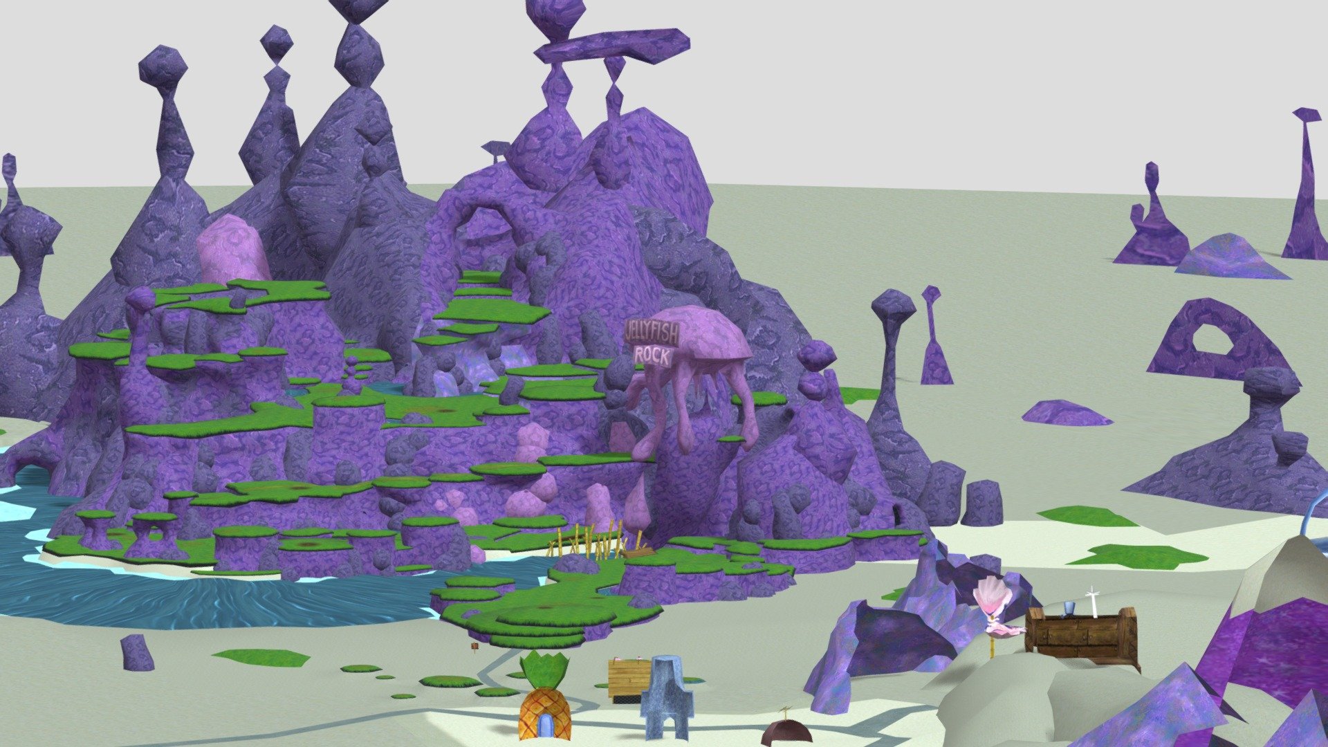 Jellyfish Feilds (bfbb) (gamecube) - Download Free 3D model by ...