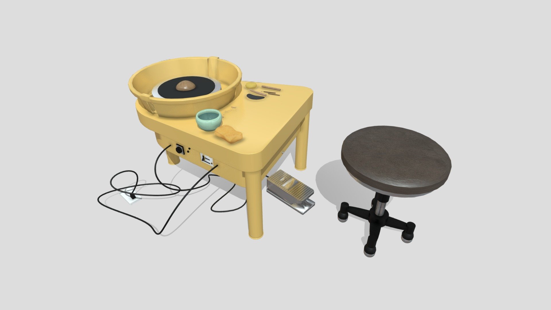 Pottery Wheel - Buy Royalty Free 3D model by Luciano Filicetti ...