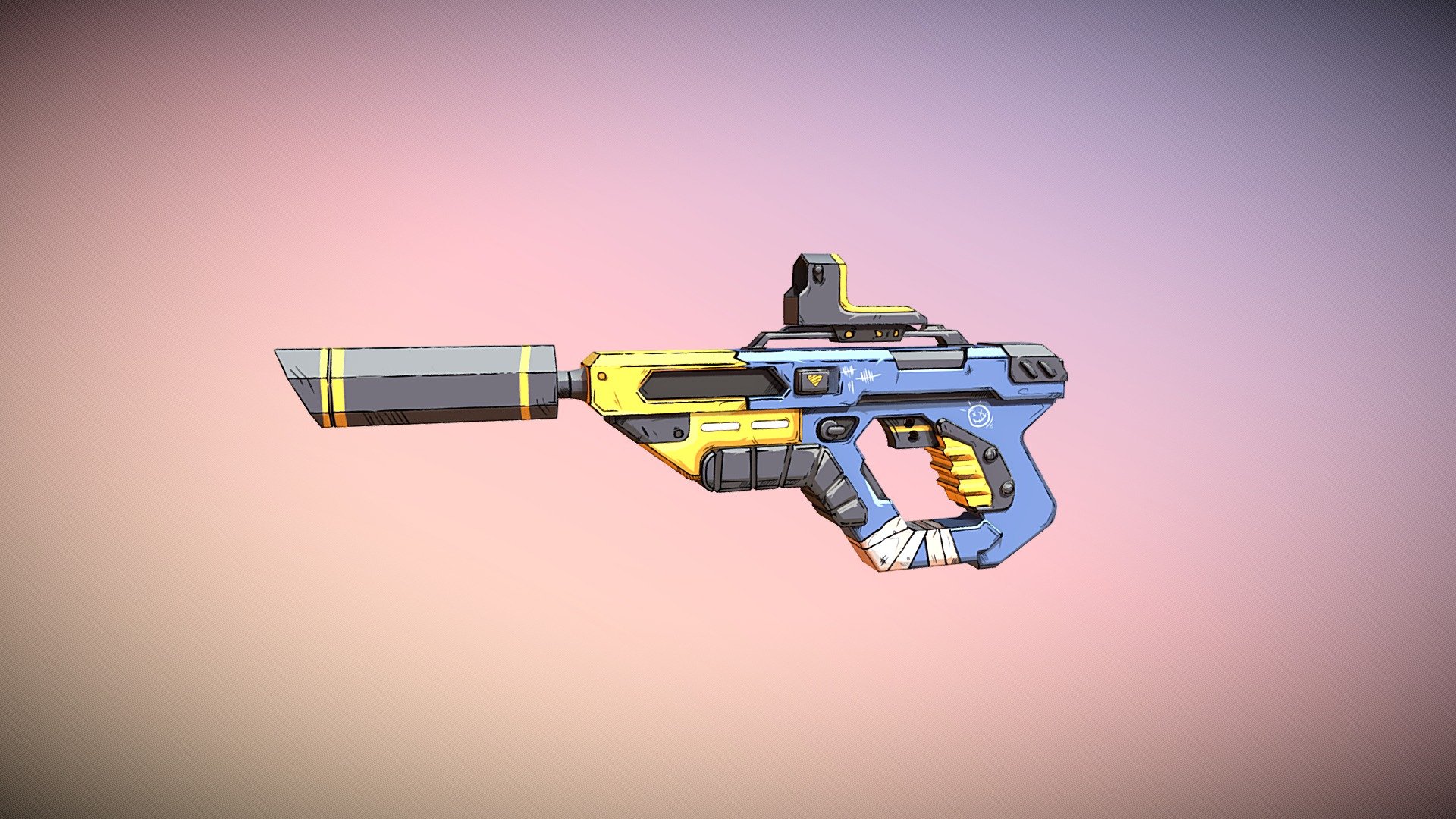 Hand Gun - 3D model by 2k1s [50601b0] - Sketchfab