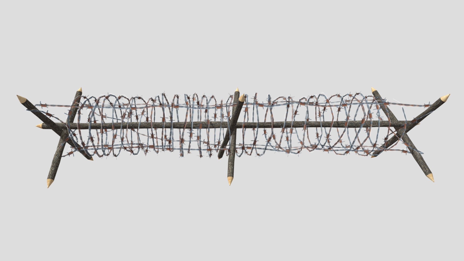 Lowpoly Barb Wire Obstacle 3 - Buy Royalty Free 3D model by ...