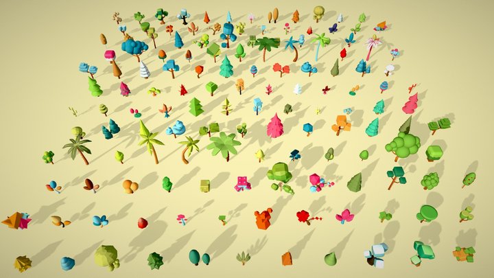 Cartoon-tree 3D models - Sketchfab