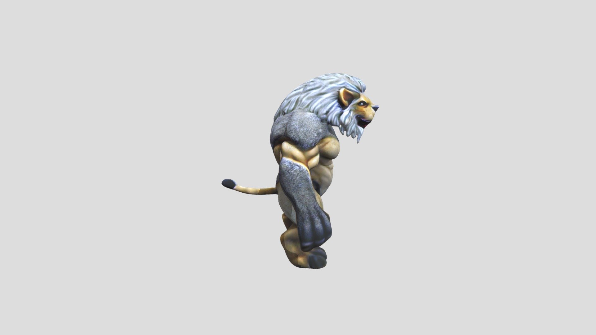 white lion, quadrupedal,stylized, hard edge, har - Download Free 3D ...