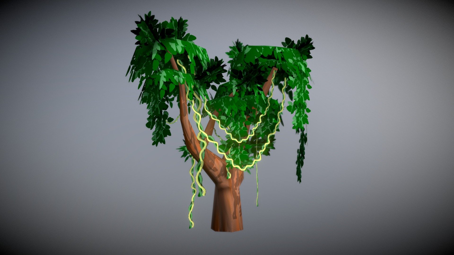 Hand painted Jungle Tree 01 - 3D model by Vince.Robertson [50694c2 ...