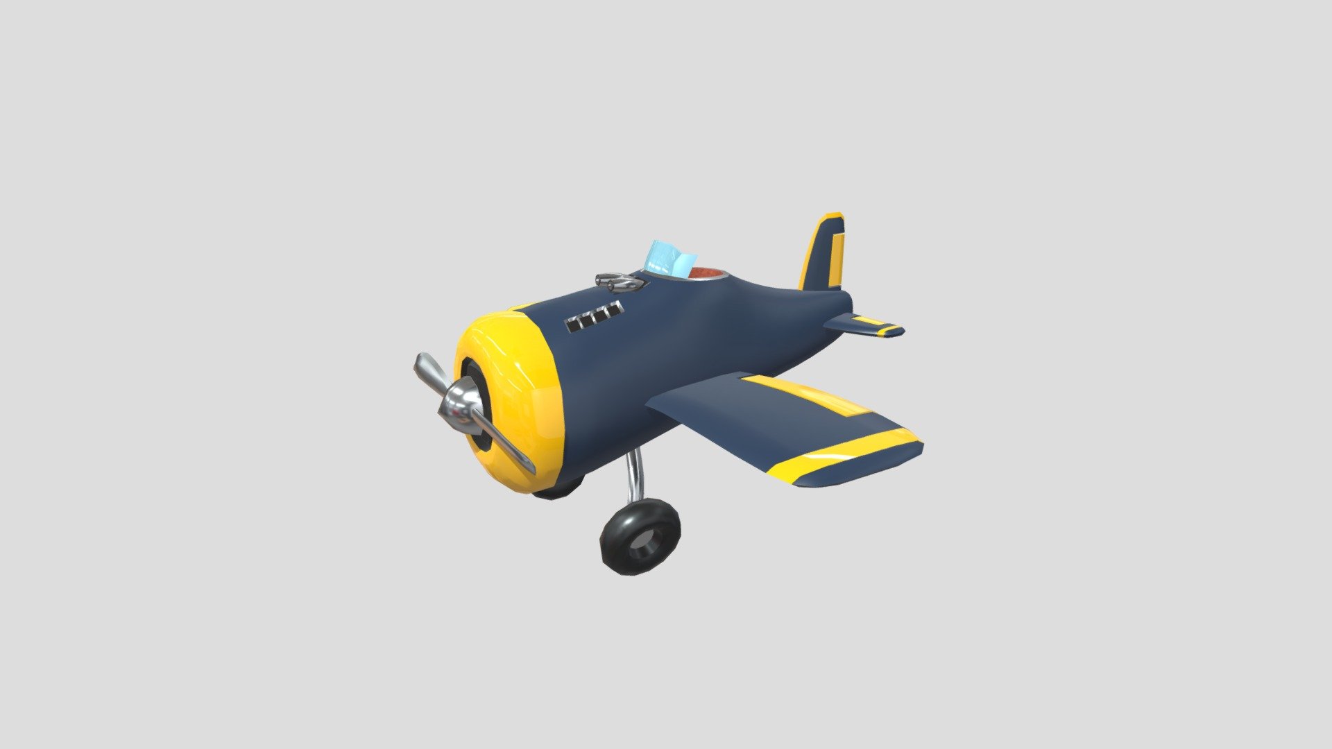 3d Plane - Aircraft - Cute - Cartoon - Stylized - 3D model by ...