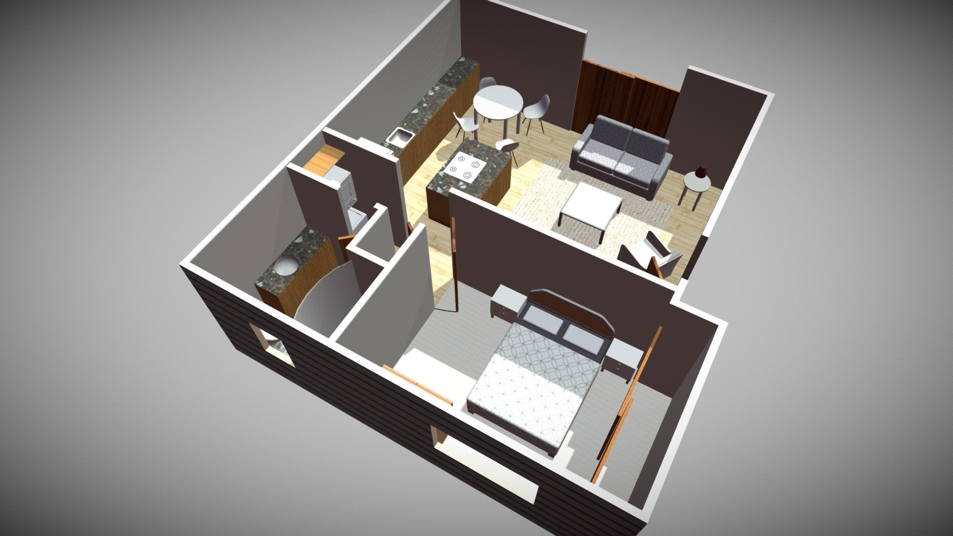 3D Floor Plan of Home, Apartment, Office, Layout - Download Free 3D ...
