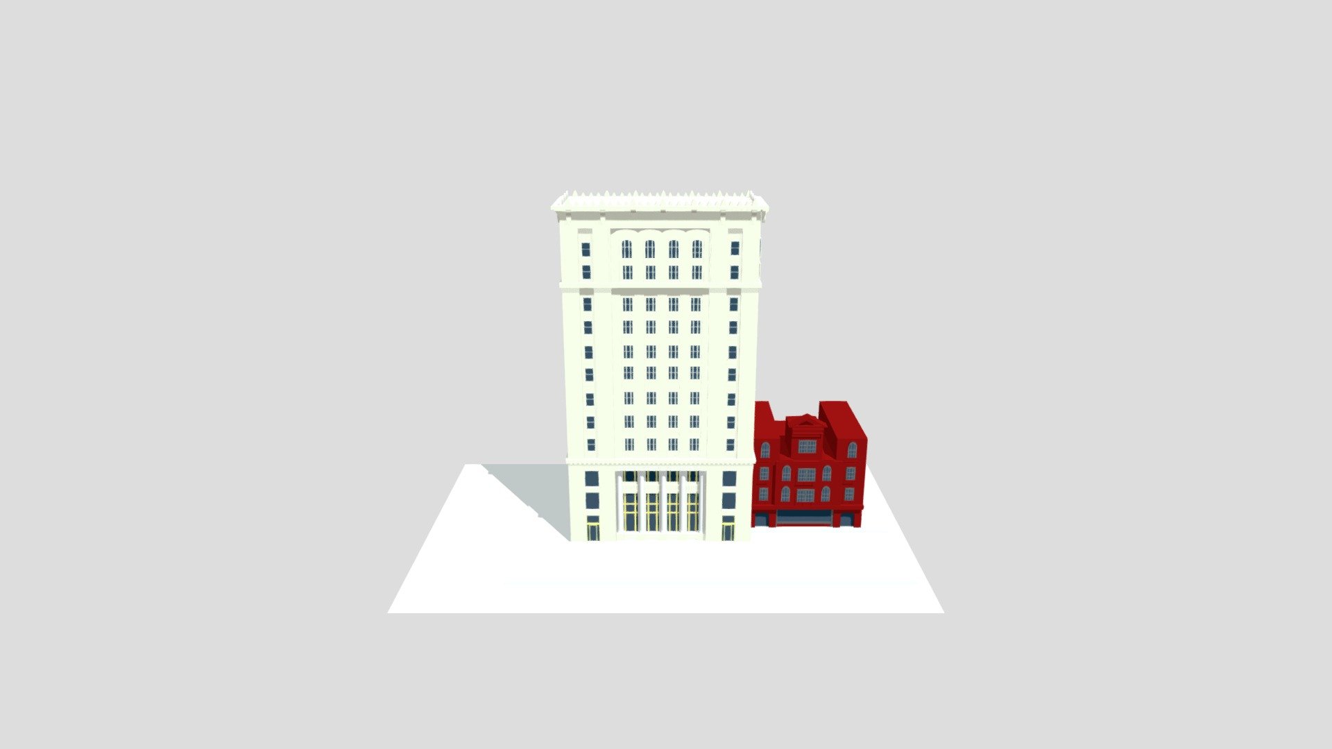 Raleigh - Corner of Martin and Fayetteville 1915 - 3D model by ...