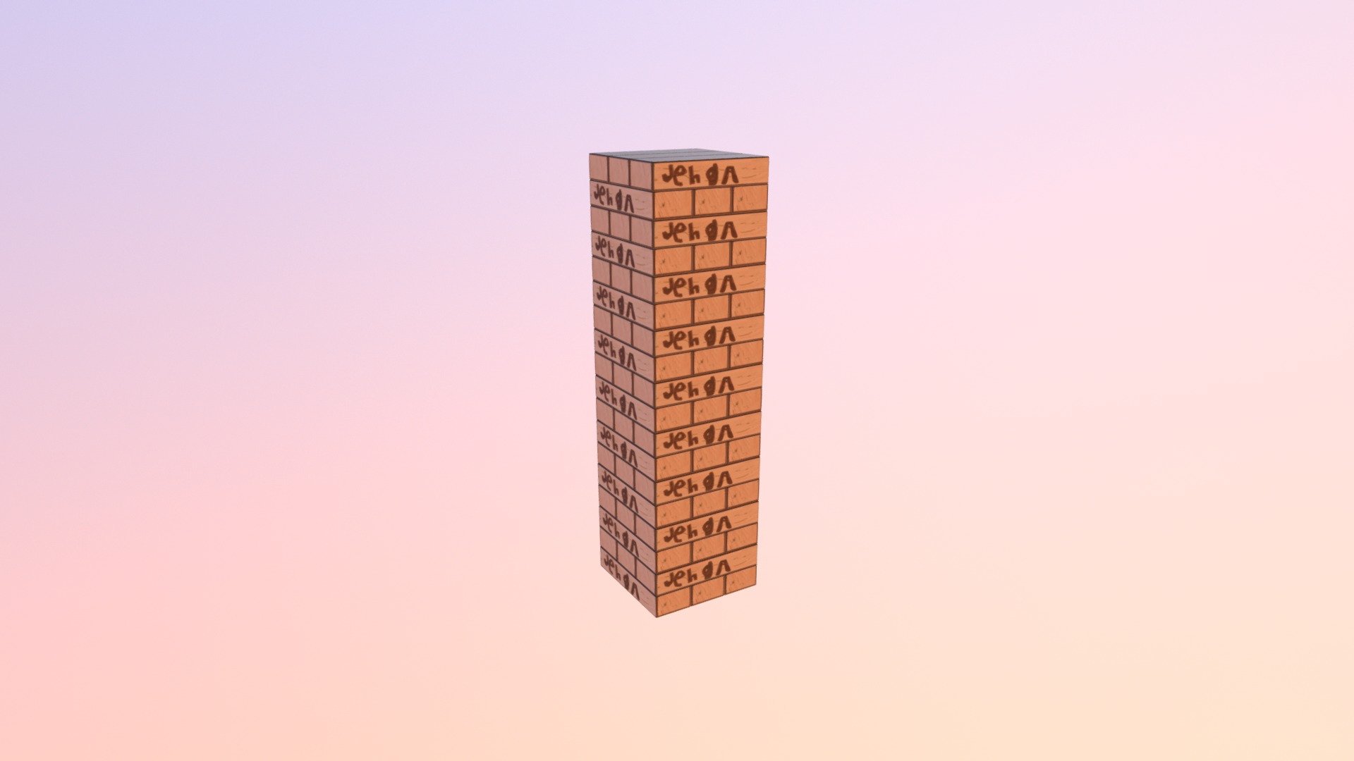 Jenga Animation - 3D model by garthcochrane [5070d3e] - Sketchfab