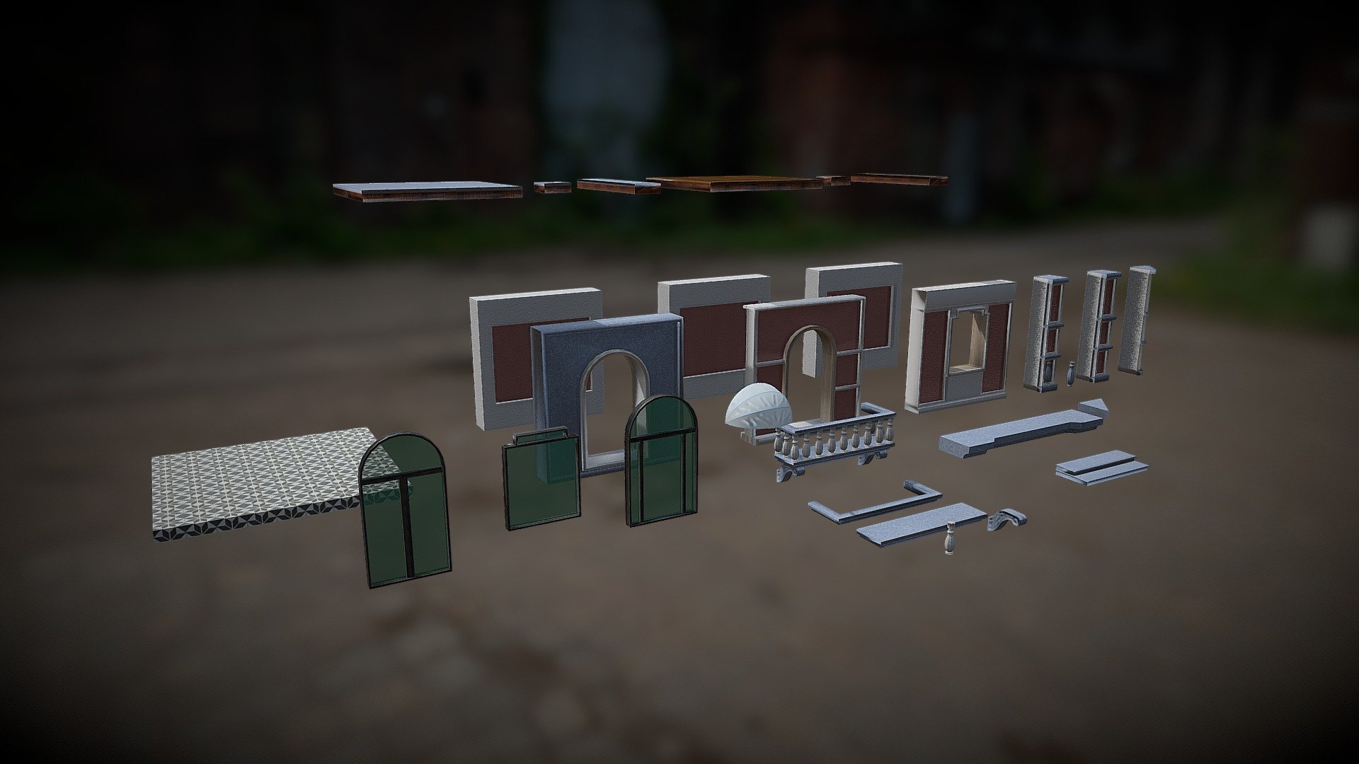 Modular Building Set - 3D model by MadCat [50719d5] - Sketchfab