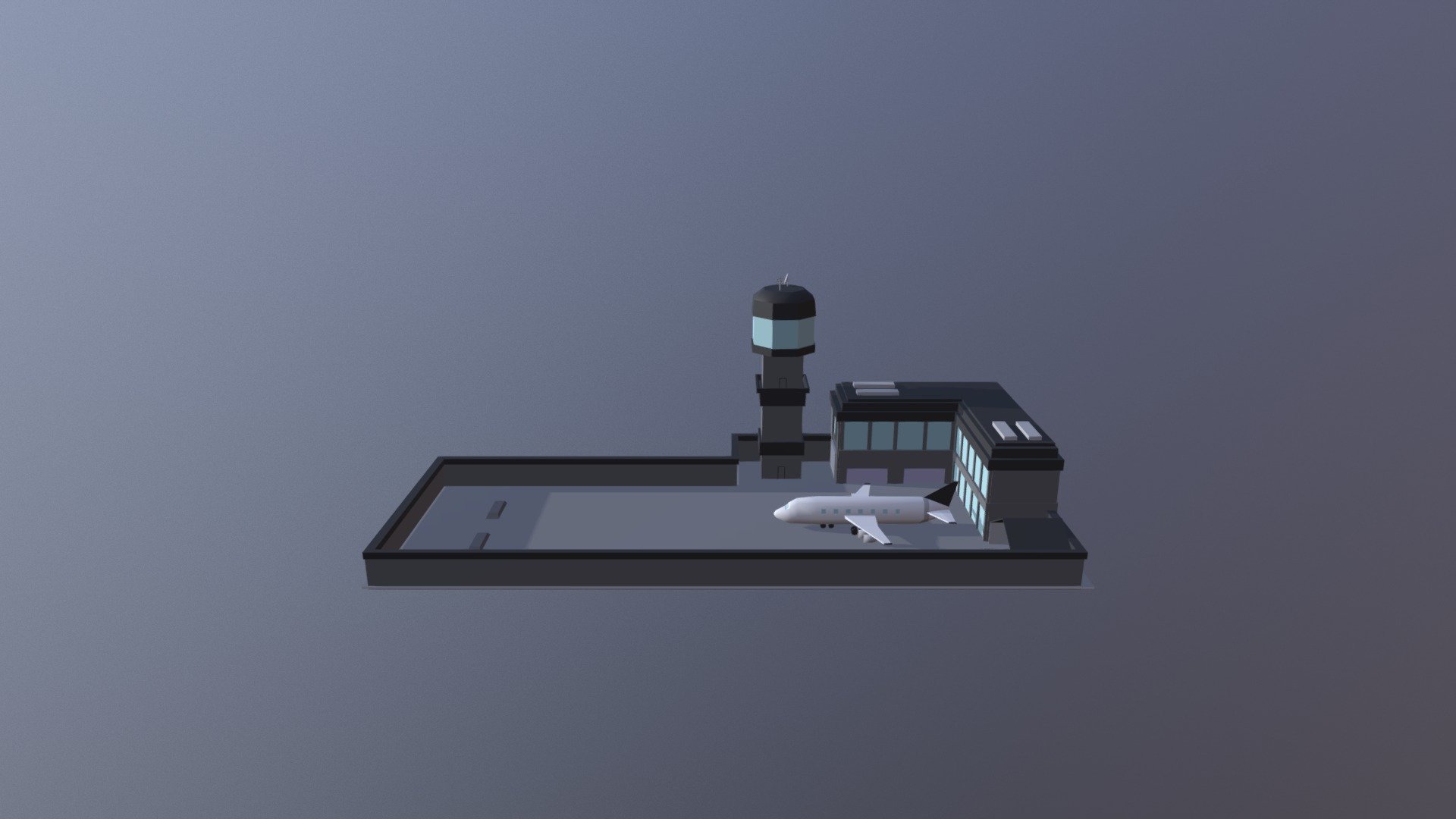 Low Poly airport - 3D model by Thibautmrx [5074b8f] - Sketchfab