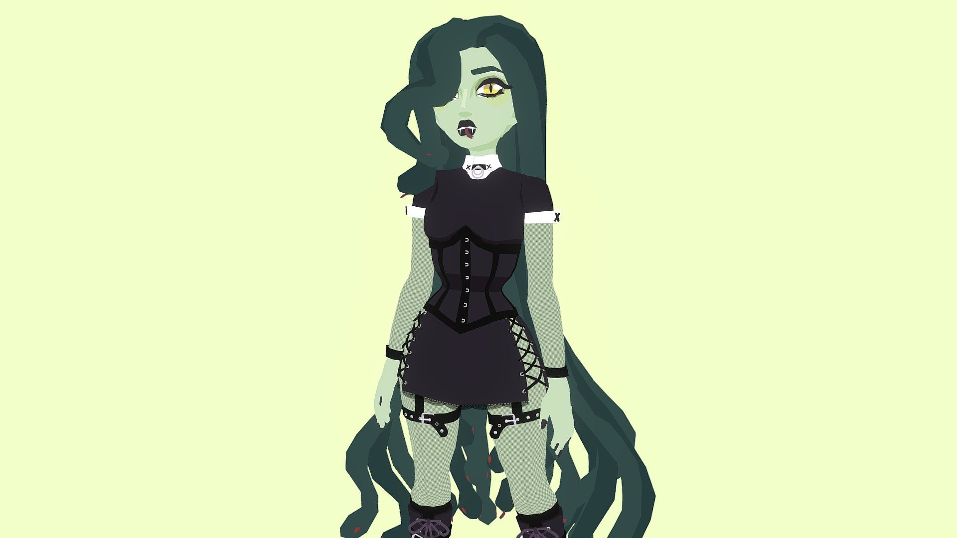 Gorgoni the Goth Gorgon - 3D model by trini [50776f2] - Sketchfab