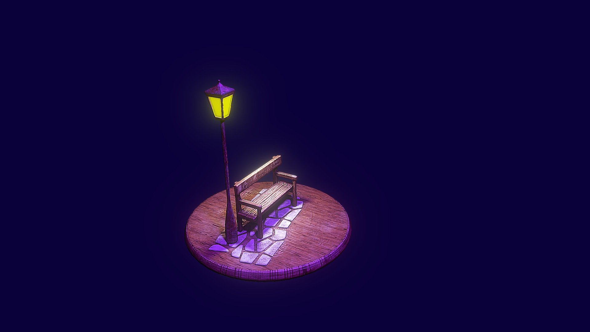 Bench 3D Light Mapping - Download Free 3D model by BrendanRicher ...