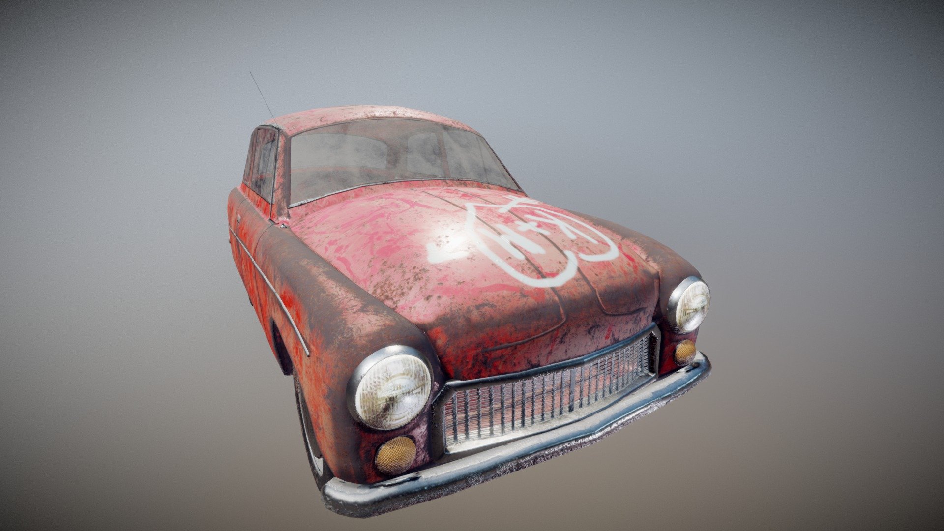 Old/ruined car, - 3D model by 3d.caster [5077b34] - Sketchfab
