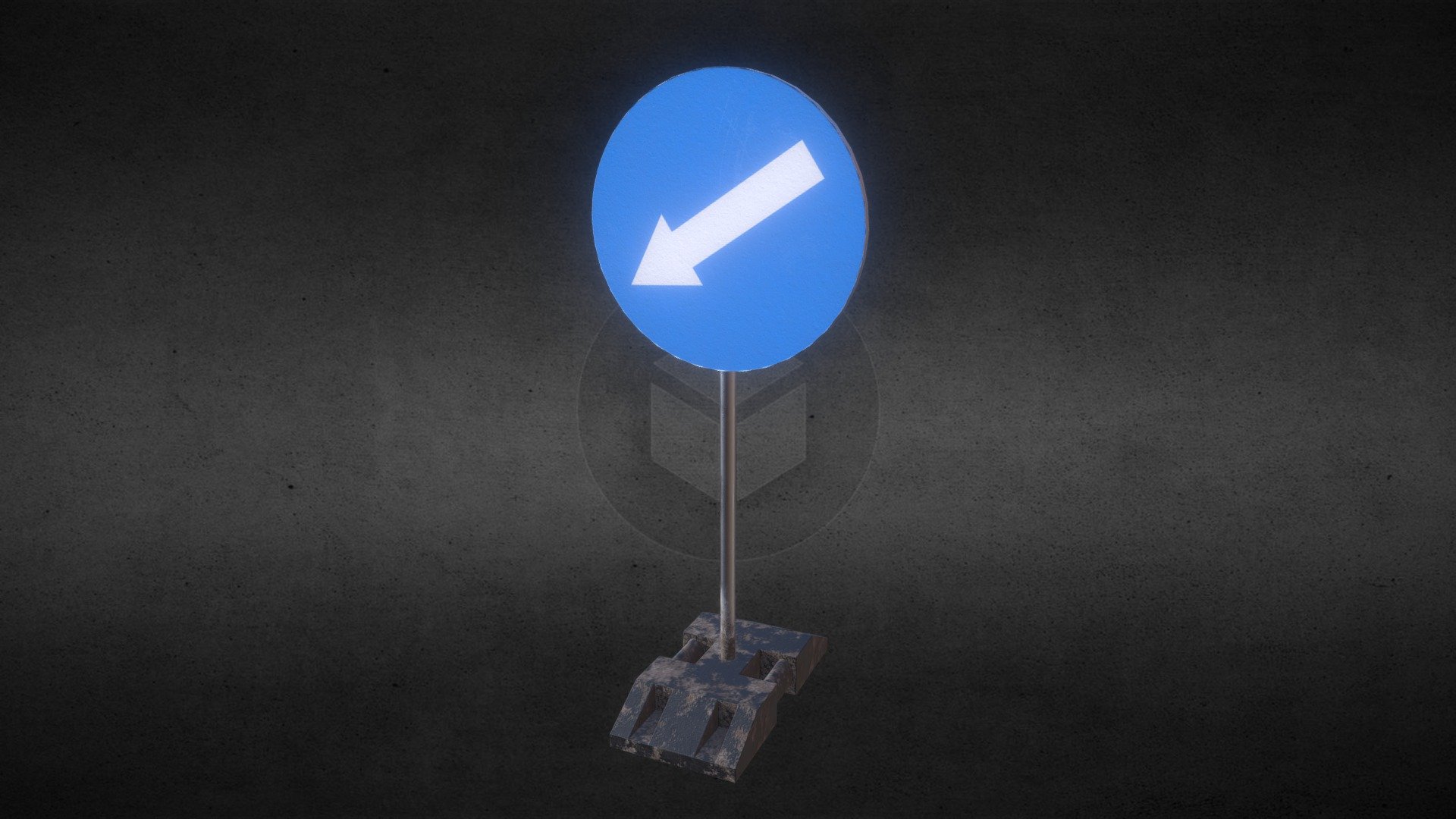 Portable Traffic Sign - Game Ready Asset - 3D model by nykolz arts ...