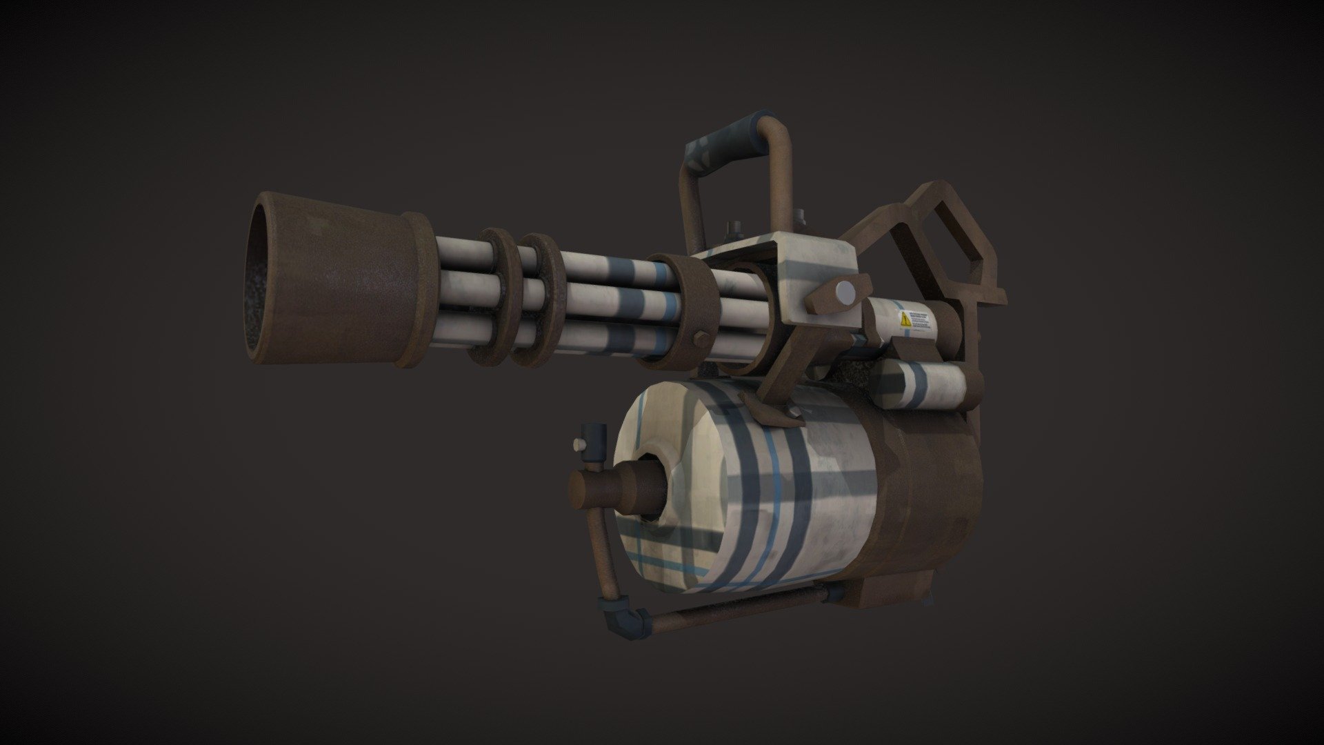 [TF2] Major Commuter Minigun - 3D model by pampique [508382c] - Sketchfab