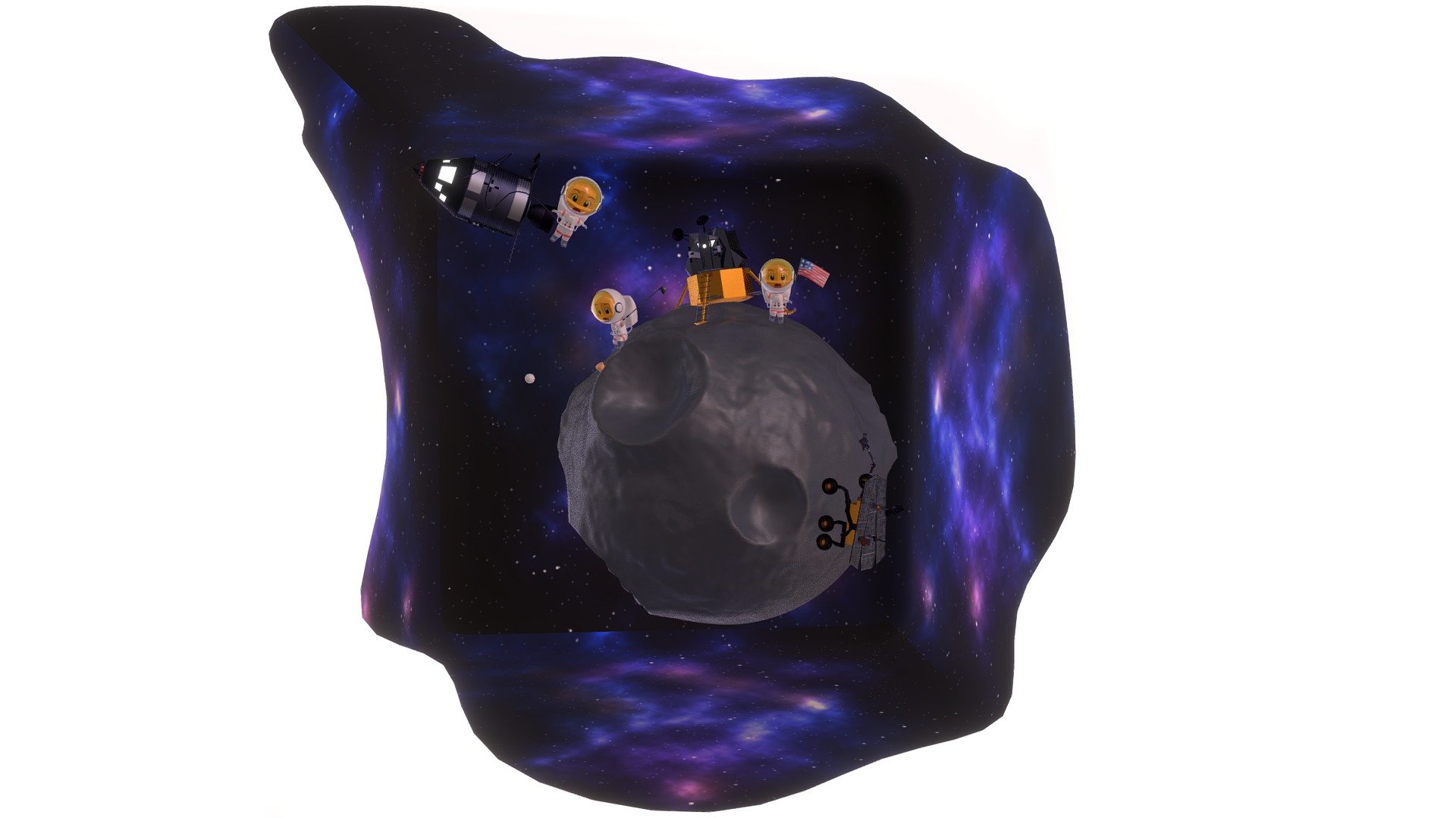 The Moon Landing - Download Free 3D model by MisterH (@TGVMisterH ...
