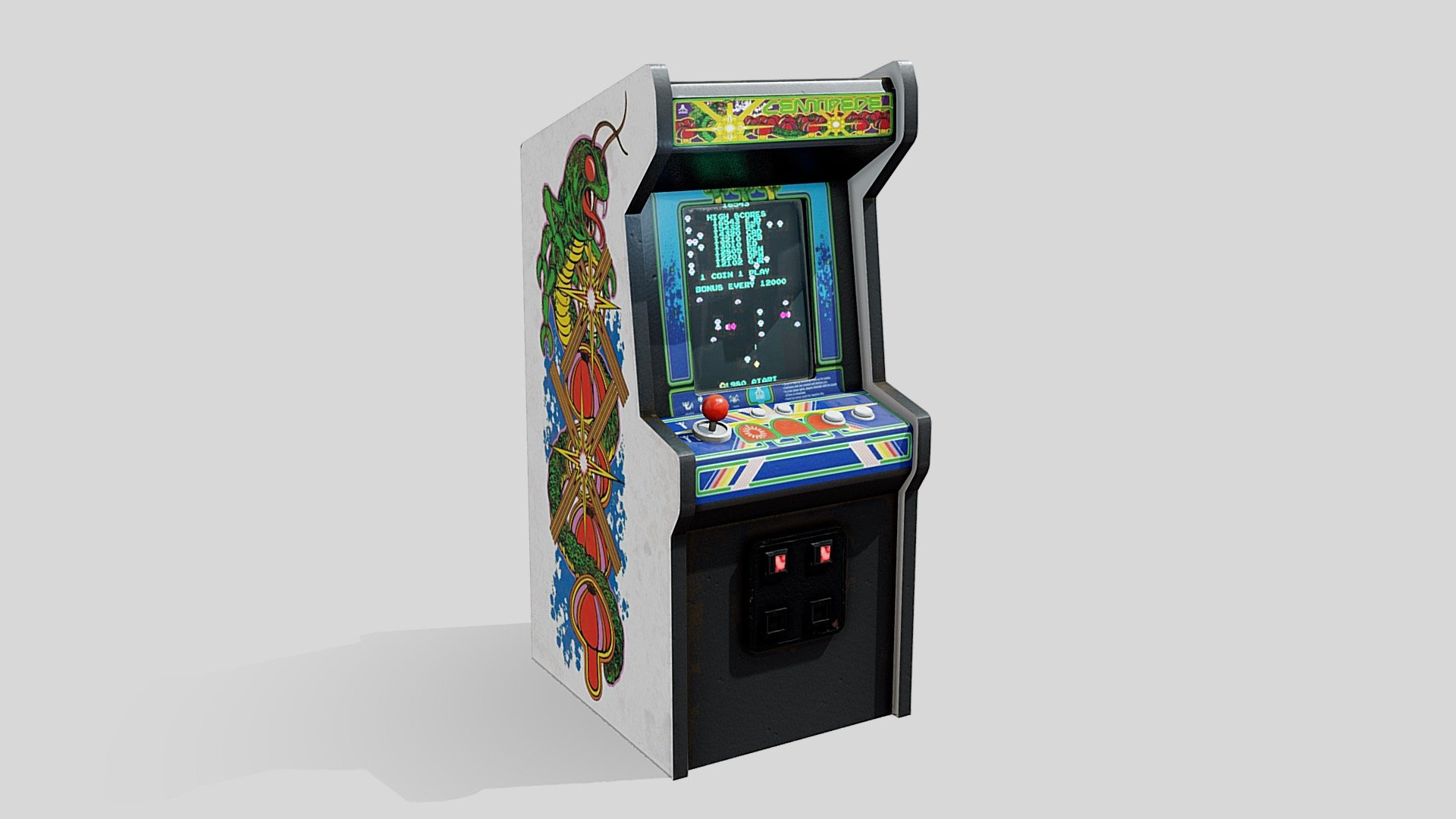 Arcade Machine - Download Free 3D model by Joel Wood (@blackalder ...