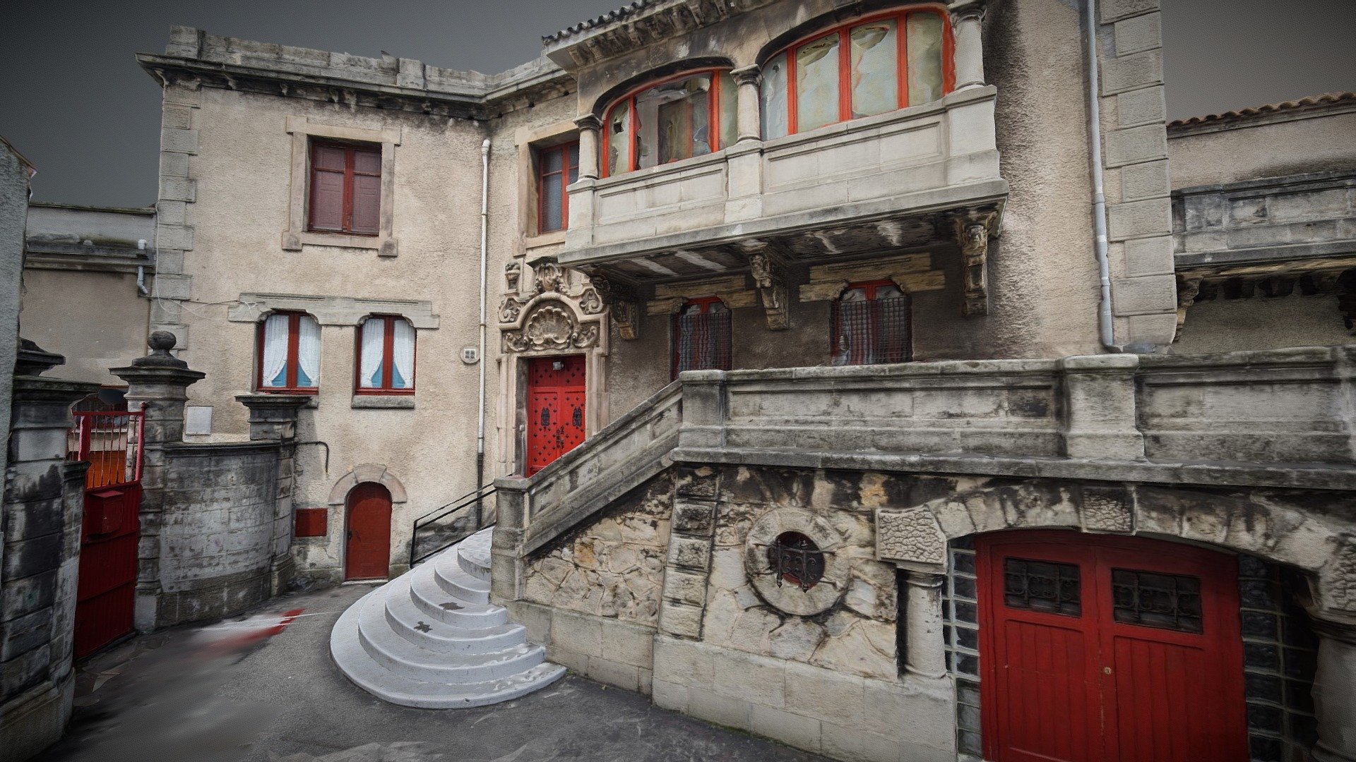 School building and alley photogrammetry scan - Buy Royalty Free 3D ...