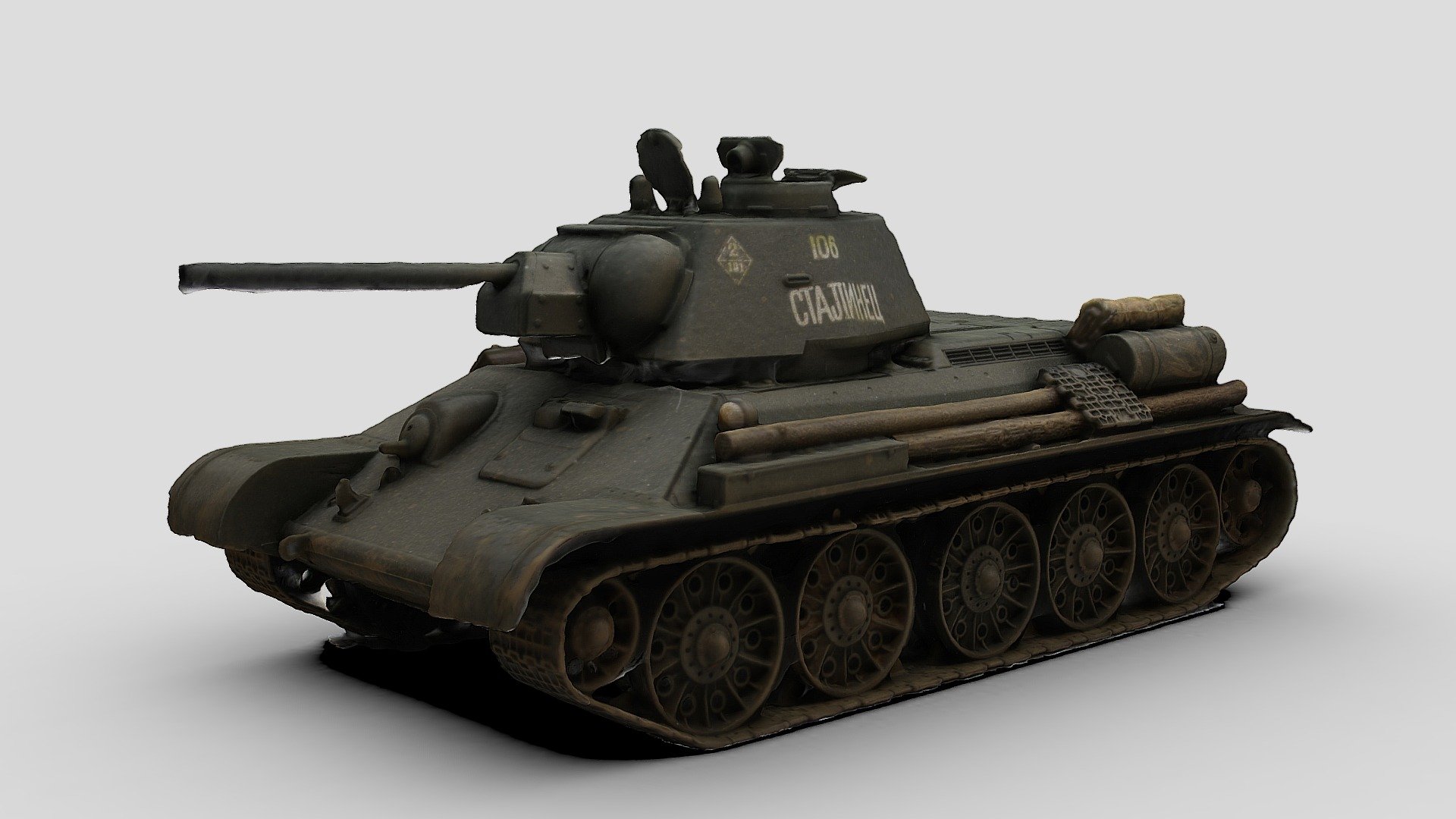 T-34 Plastic Model (Raw Scan) - Download Free 3D model by Renafox ...