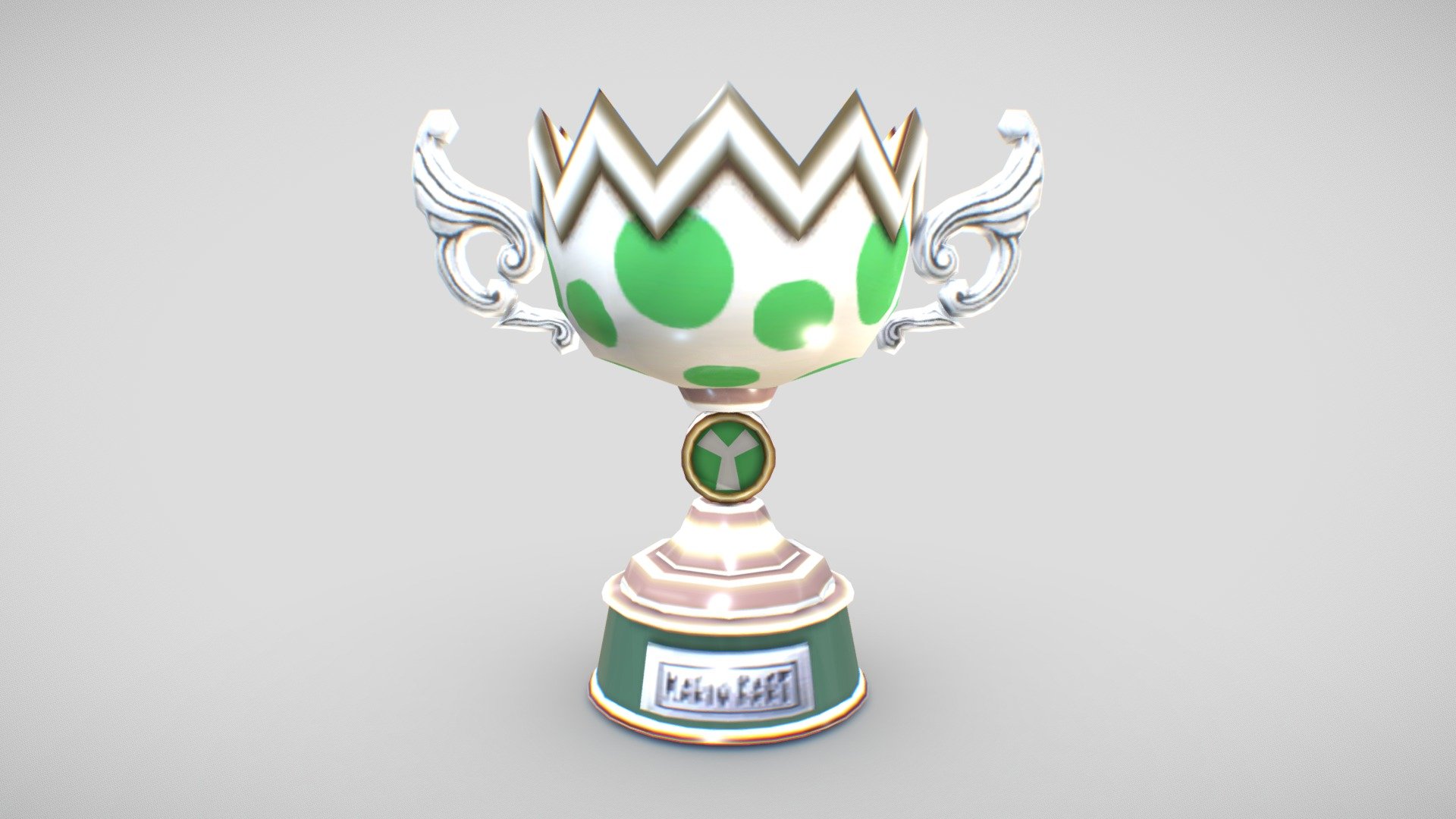 Yoshi Cup Trophy - Mario Kart Arcade GP 2 - Buy Royalty Free 3D model ...
