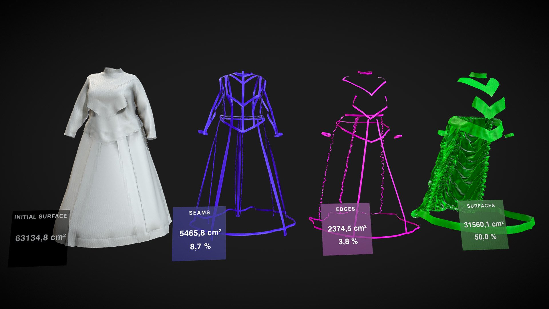 Digital twin of costume #12 – Segmented surface - Download Free 3D ...