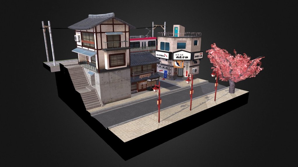 City Scene (Tokyo) - 3D model by tieme.de.wit [5094565] - Sketchfab
