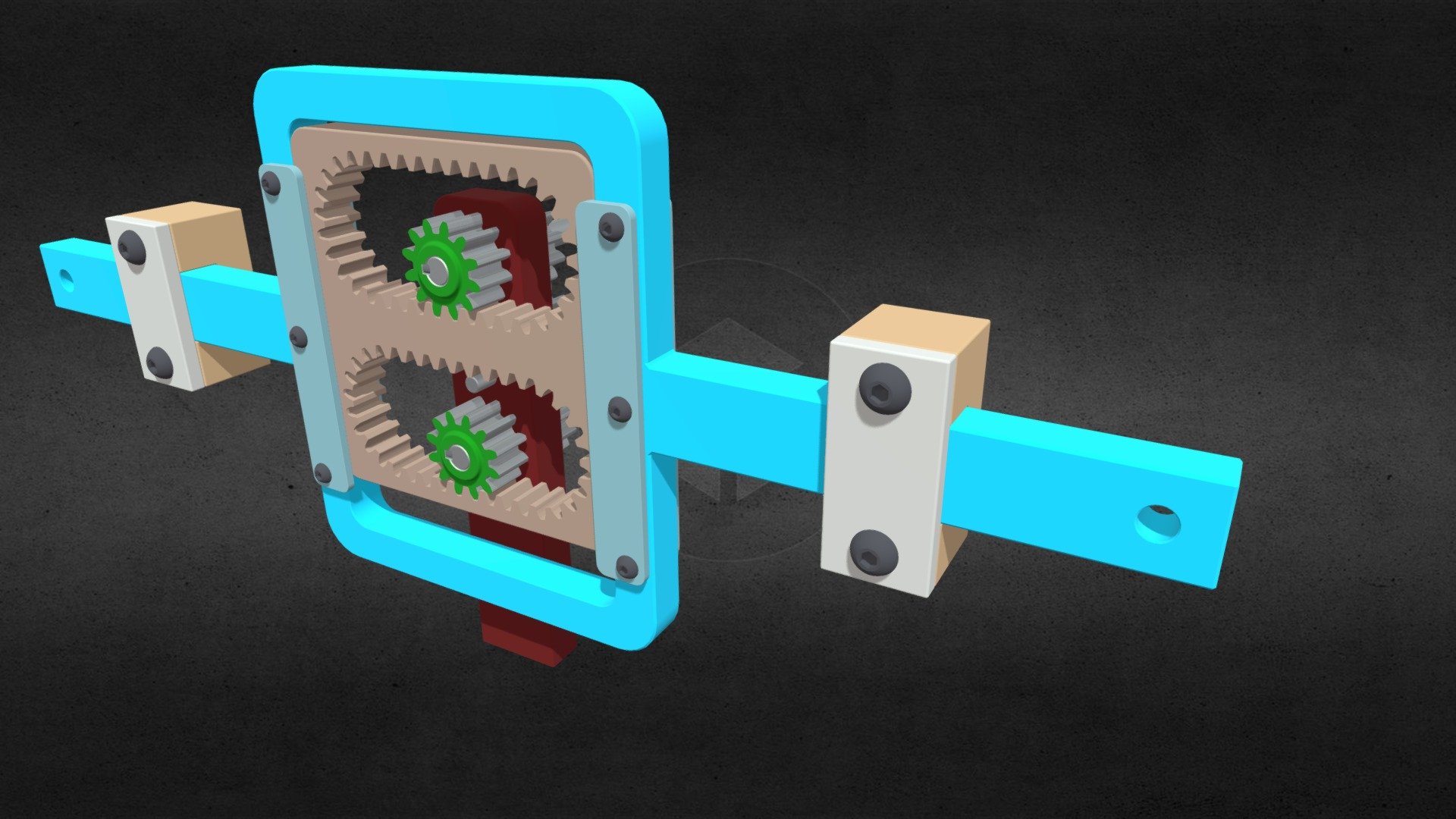 Long Stroke Reciprocating Mechanism - Download Free 3D model by ...