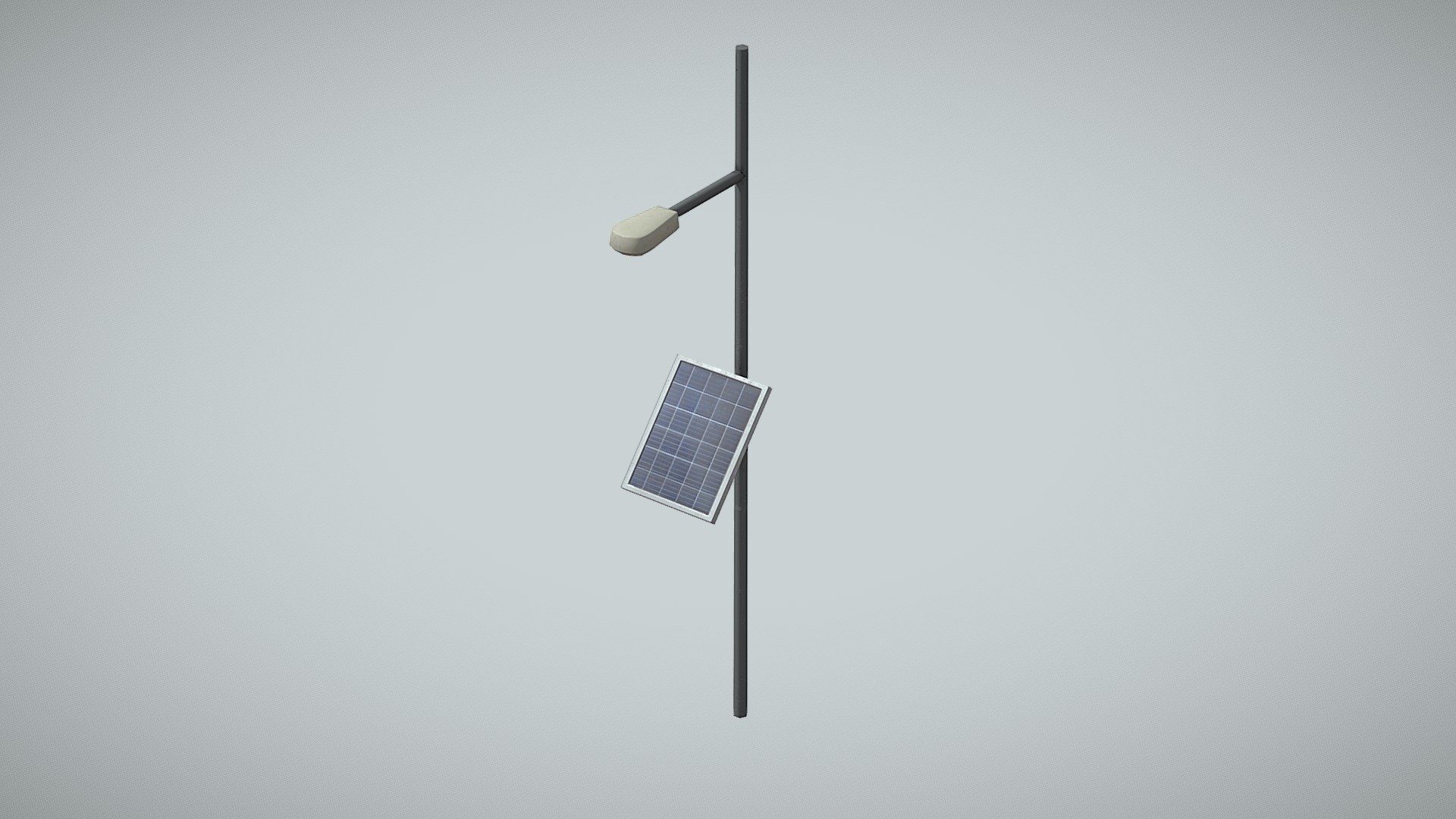 Light Pole With Solar Panel Below - Buy Royalty Free 3D model by ...