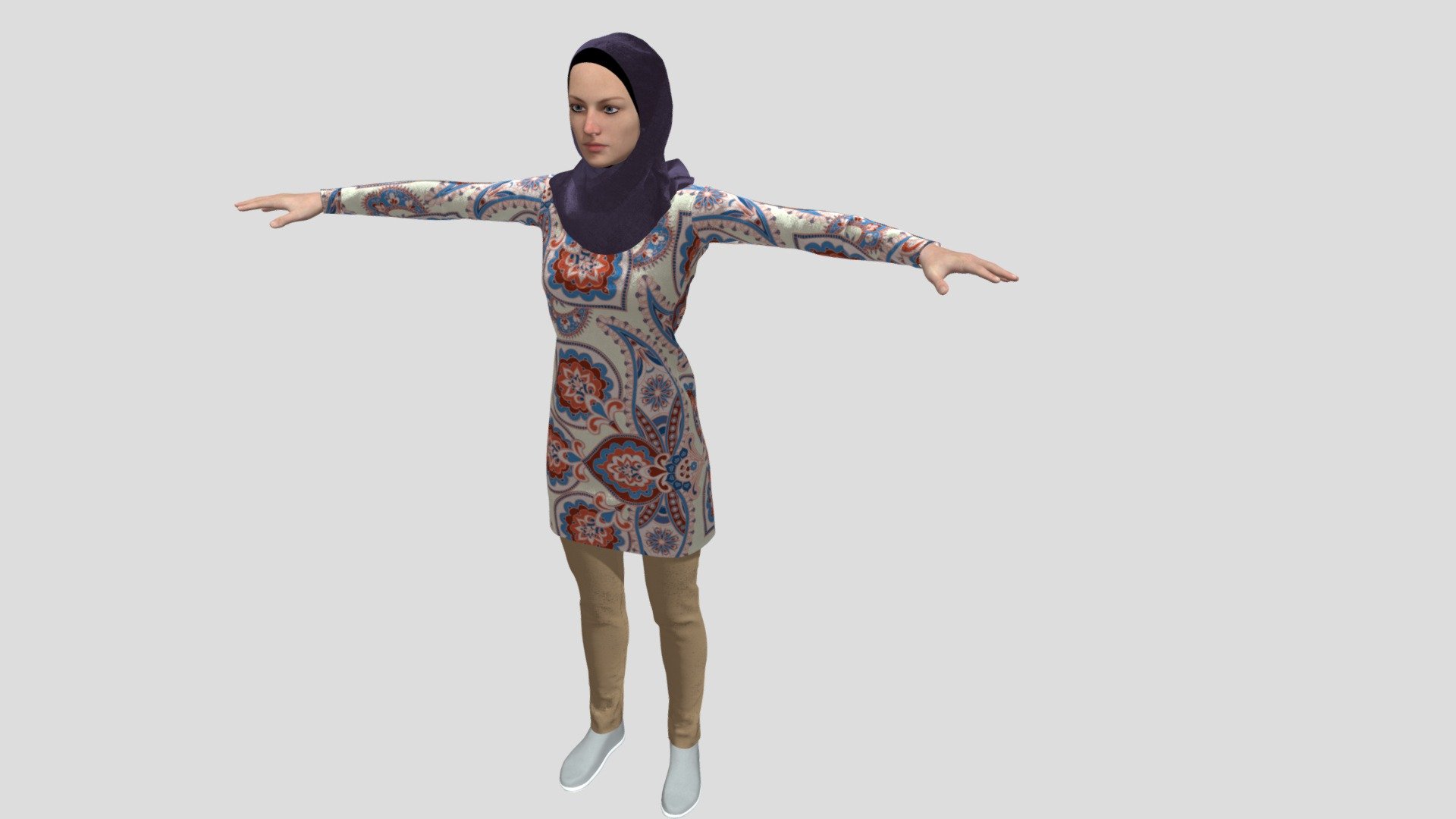 Muslim woman - Download Free 3D model by Veterock (@windofglass ...
