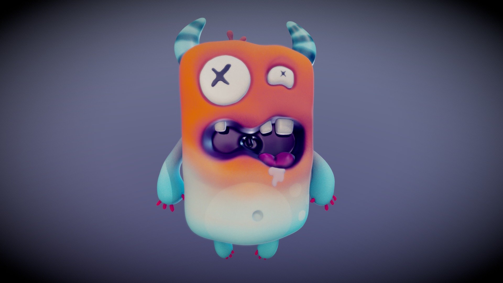 Cartoon Monster Character by Drawkman - Download Free 3D model by jason ...