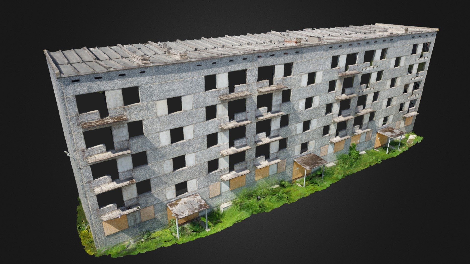 Abandoned Soviet Apartment Building (small) - Buy Royalty Free 3D model ...