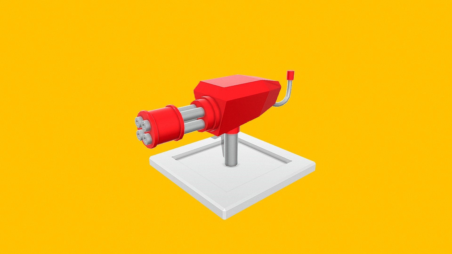 Low poly Minigun - 3D model by İlhan Fehimovski (@ilhanfehimovski ...
