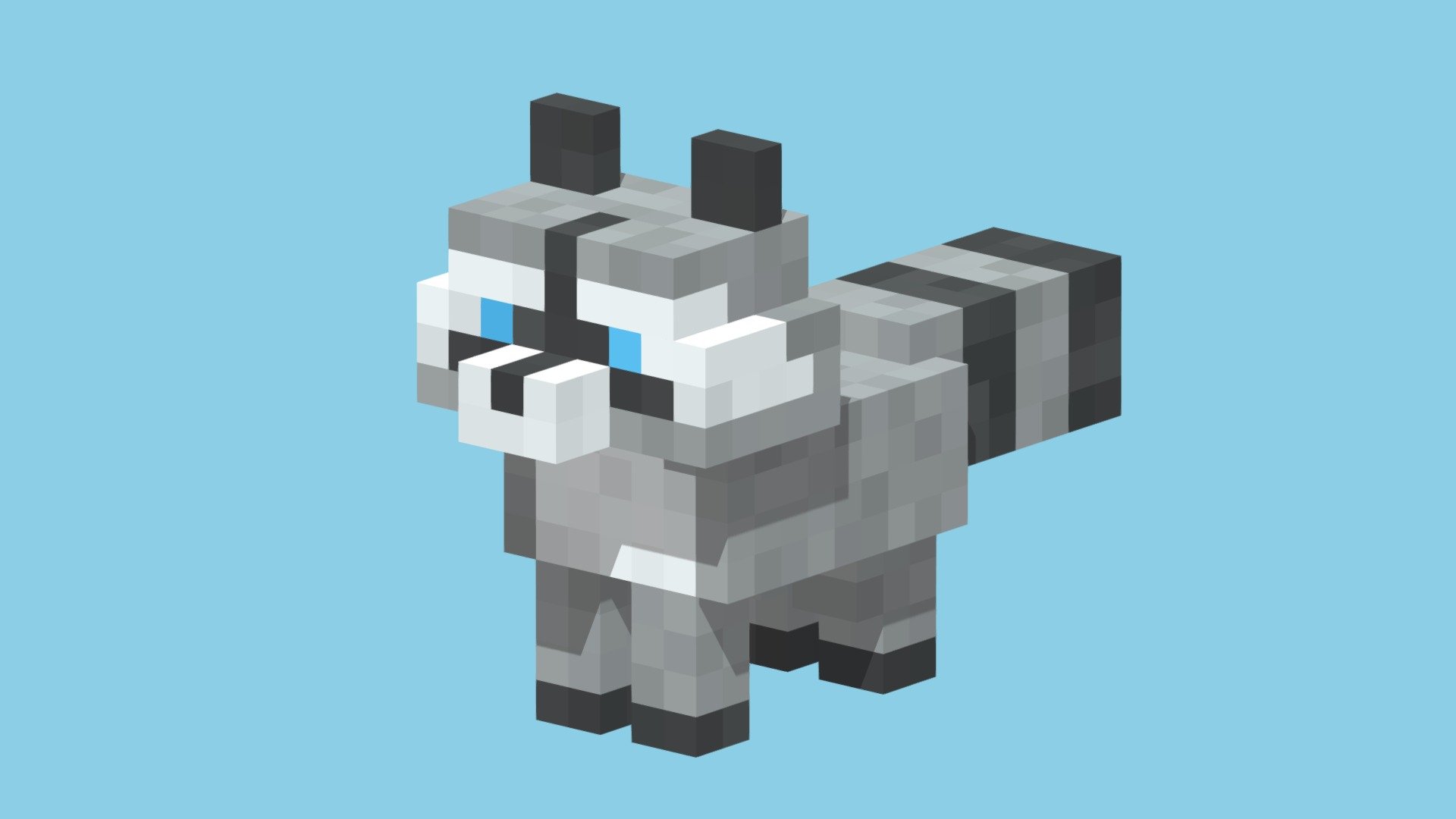 Voxel Raccoon - 3D model by Sky (Stephanie) Strzelecki (@SkyStrzelecki ...