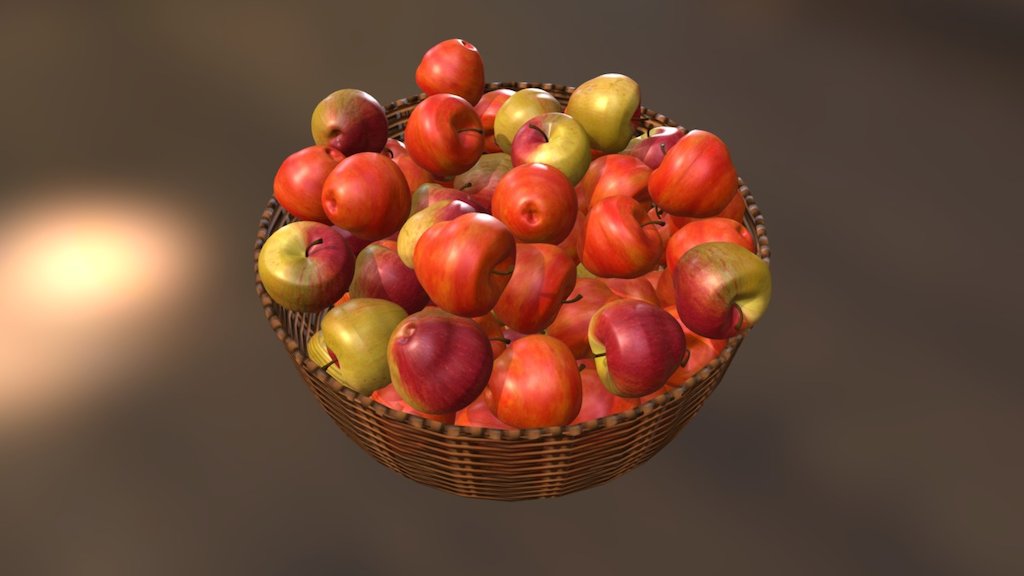 Basket Of Apples - 3D model by Flip Axis (@flipaxis) [509b2e1] - Sketchfab