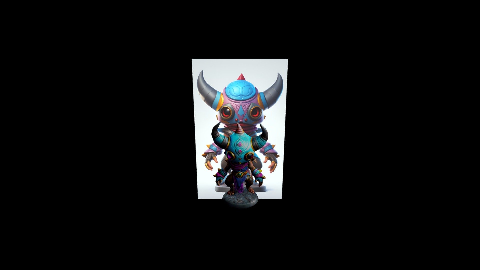 a toy figure of a horned character, octance rend - Download Free 3D ...