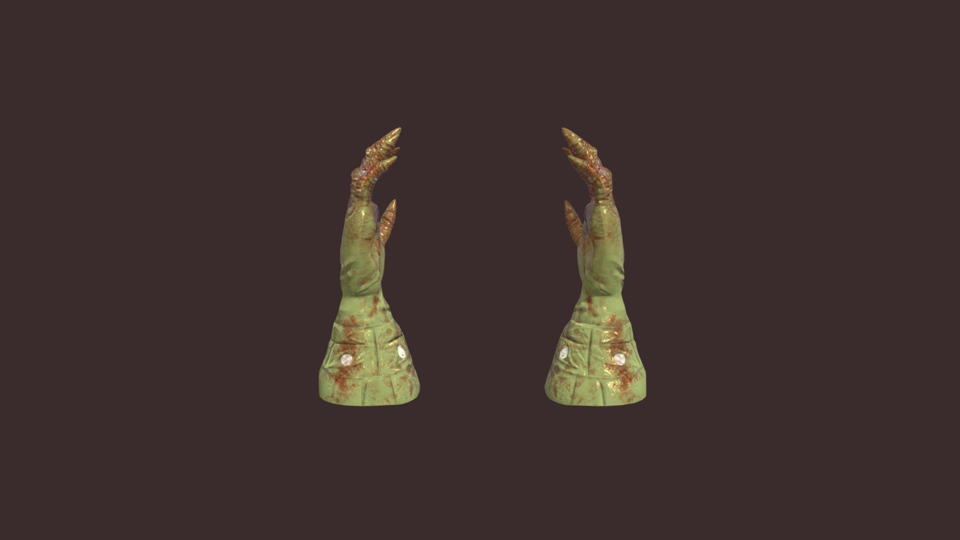 alien blooded gloves - Download Free 3D model by rodrigovieiraart ...