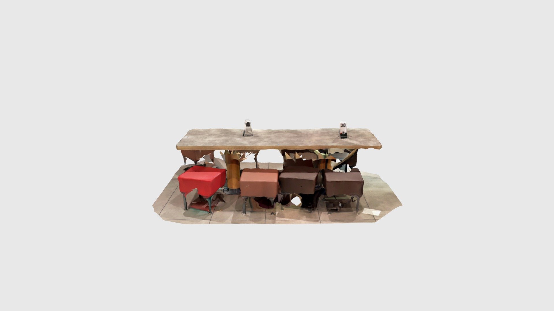 McDonnalds Table with chairs - Download Free 3D model by ClaasKuhnen ...